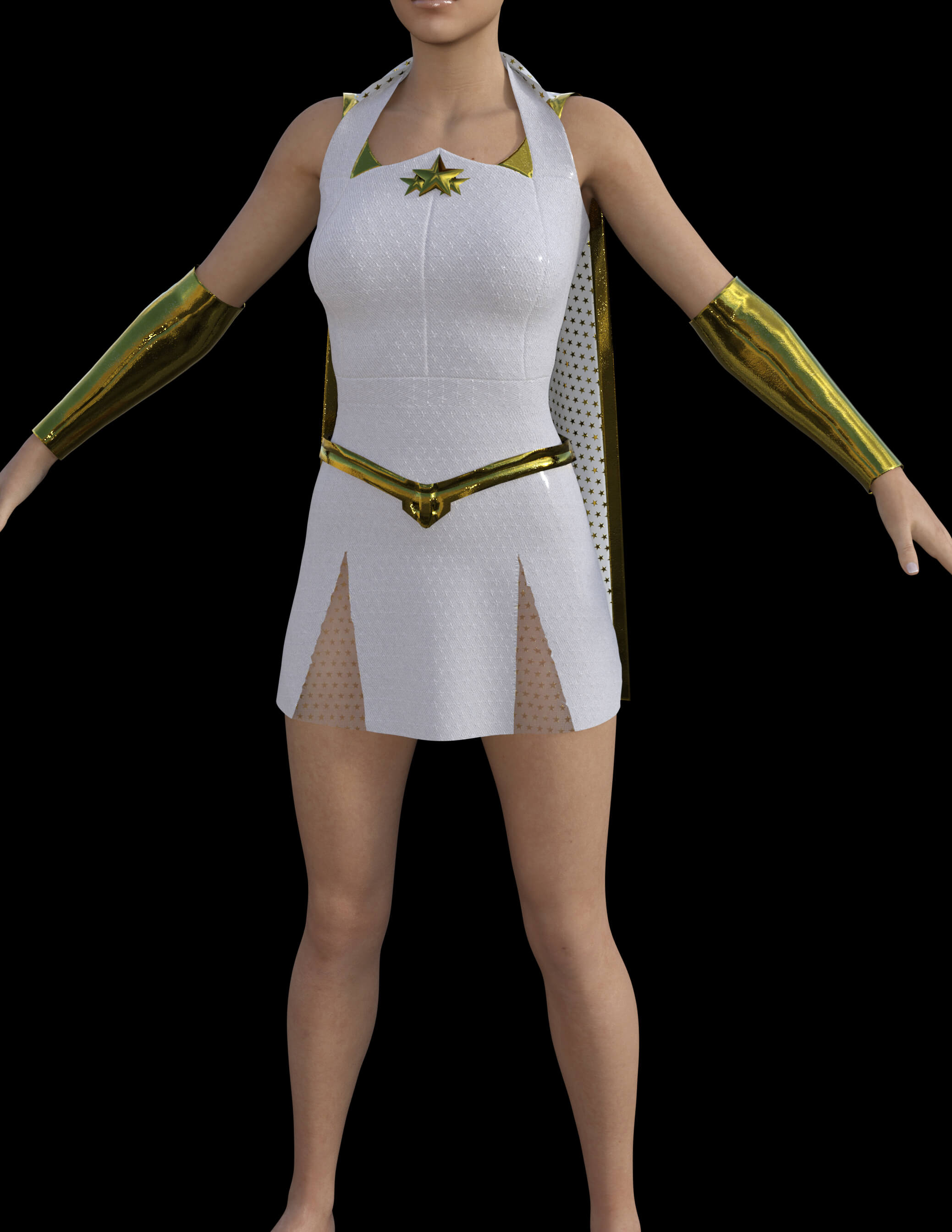 First Starlight Dress With Cape for Genesis 8 Female - Daz Content by RN95