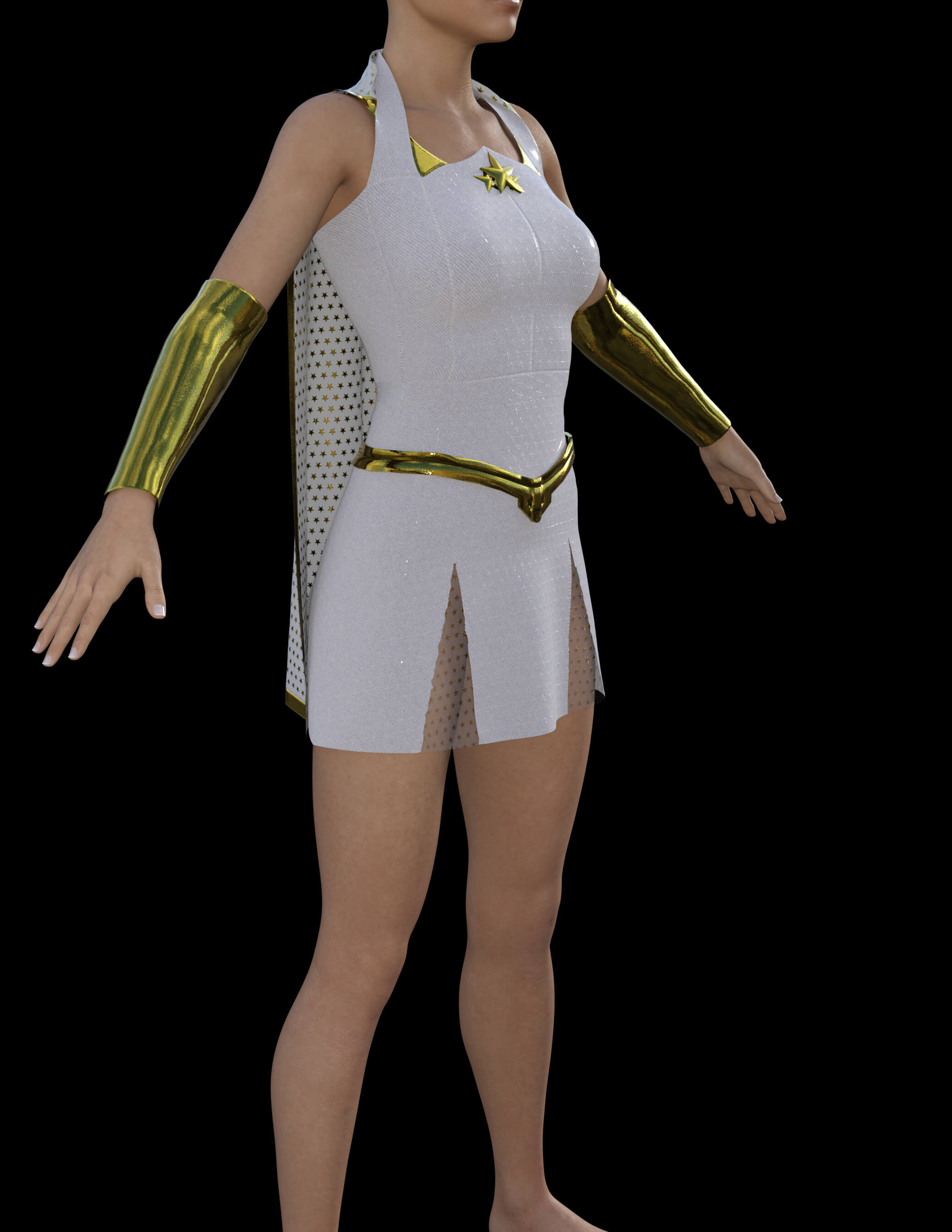 First Starlight Dress With Cape for Genesis 8 Female - Daz Content by RN95