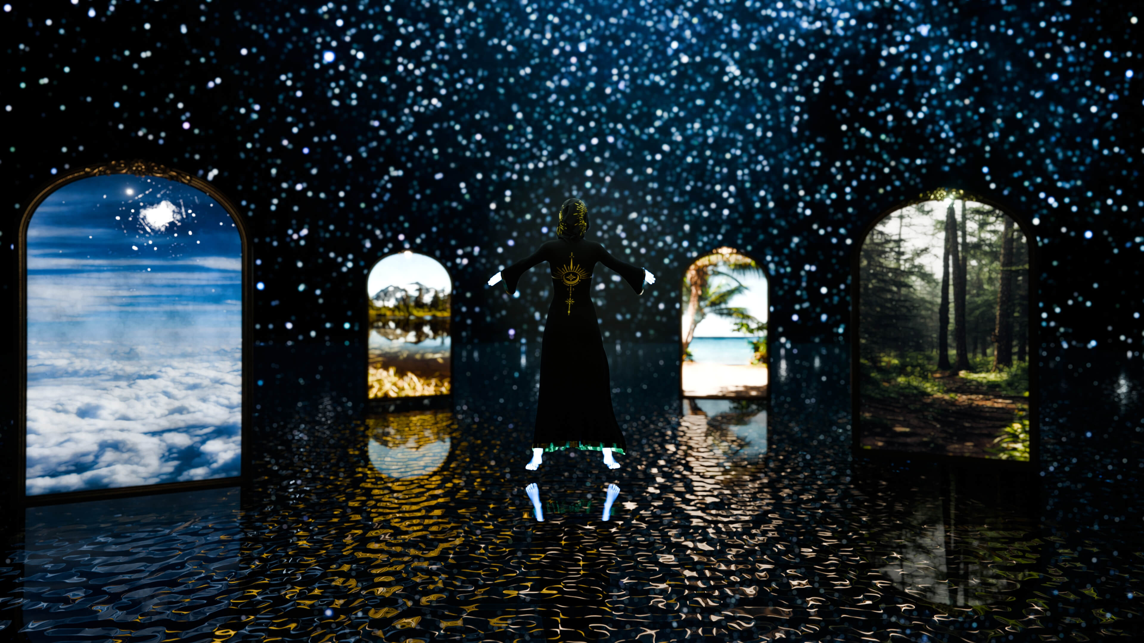 Time and Space 3D Render, Digital Art by RN95