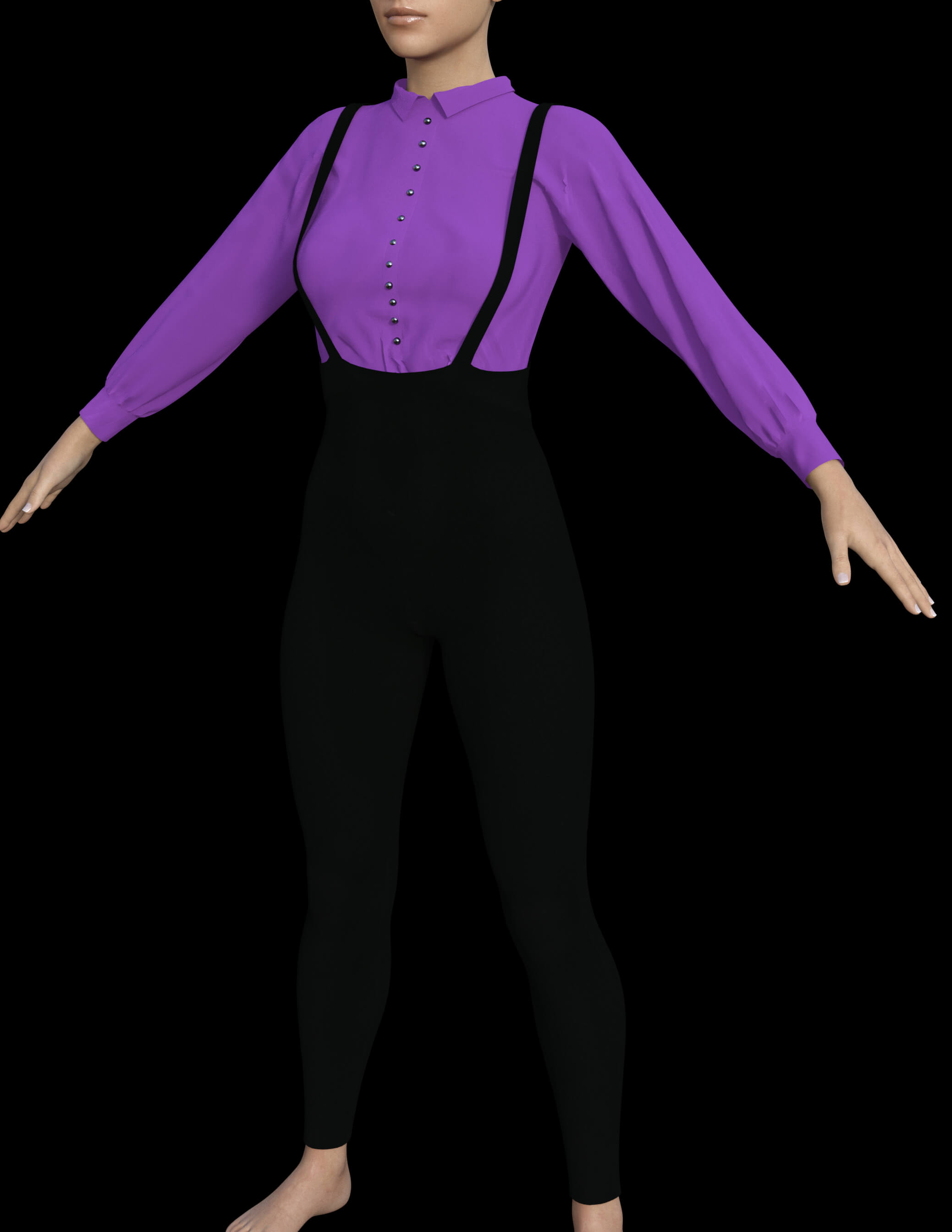 High Waist Pants & Shirt for Genesis 8 Female - Daz Content by RN95