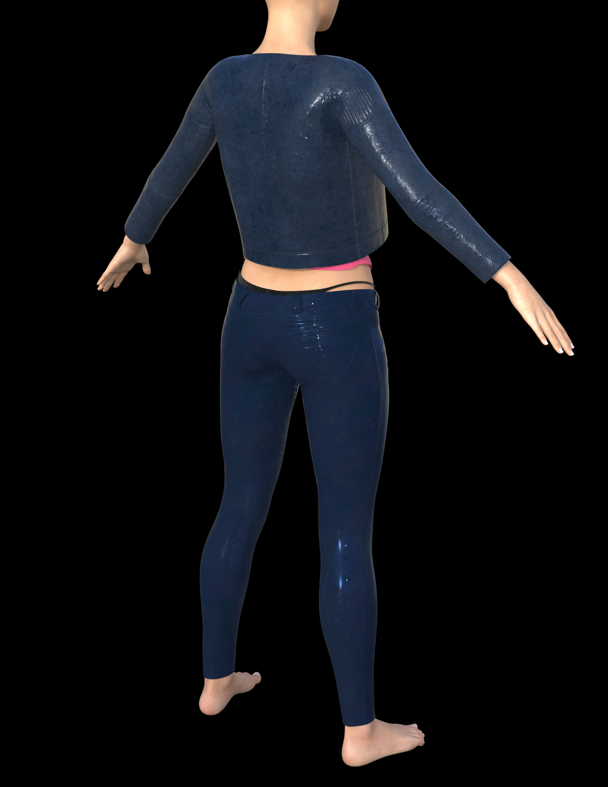Leather Wet Look Outift for Genesis 8 Female - Daz Content by RN95