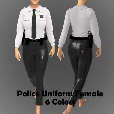 Police Uniform in 6 Colors for Genesis 8 Female - Daz Content by RN95