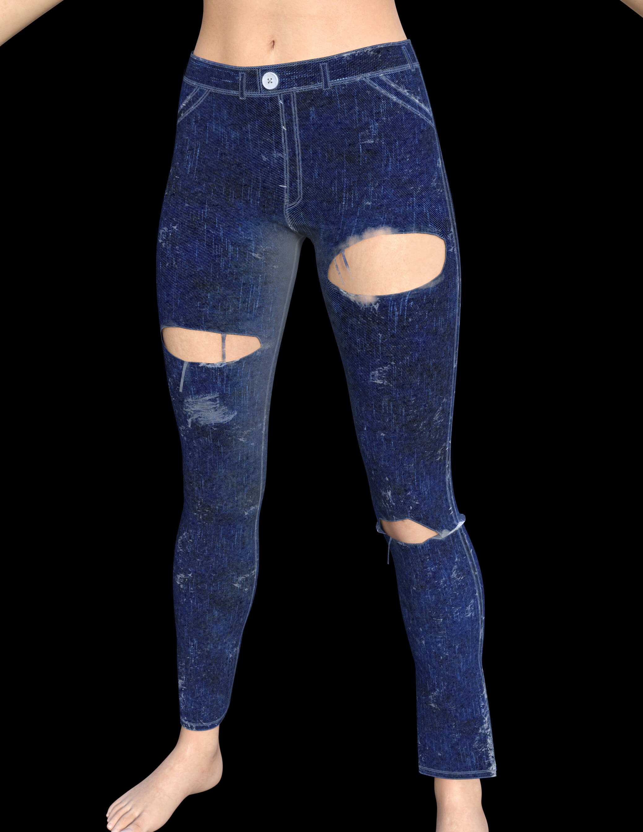 Ripped Jeans in 5 Different Colors for Genesis 8 Female - Daz Content ...
