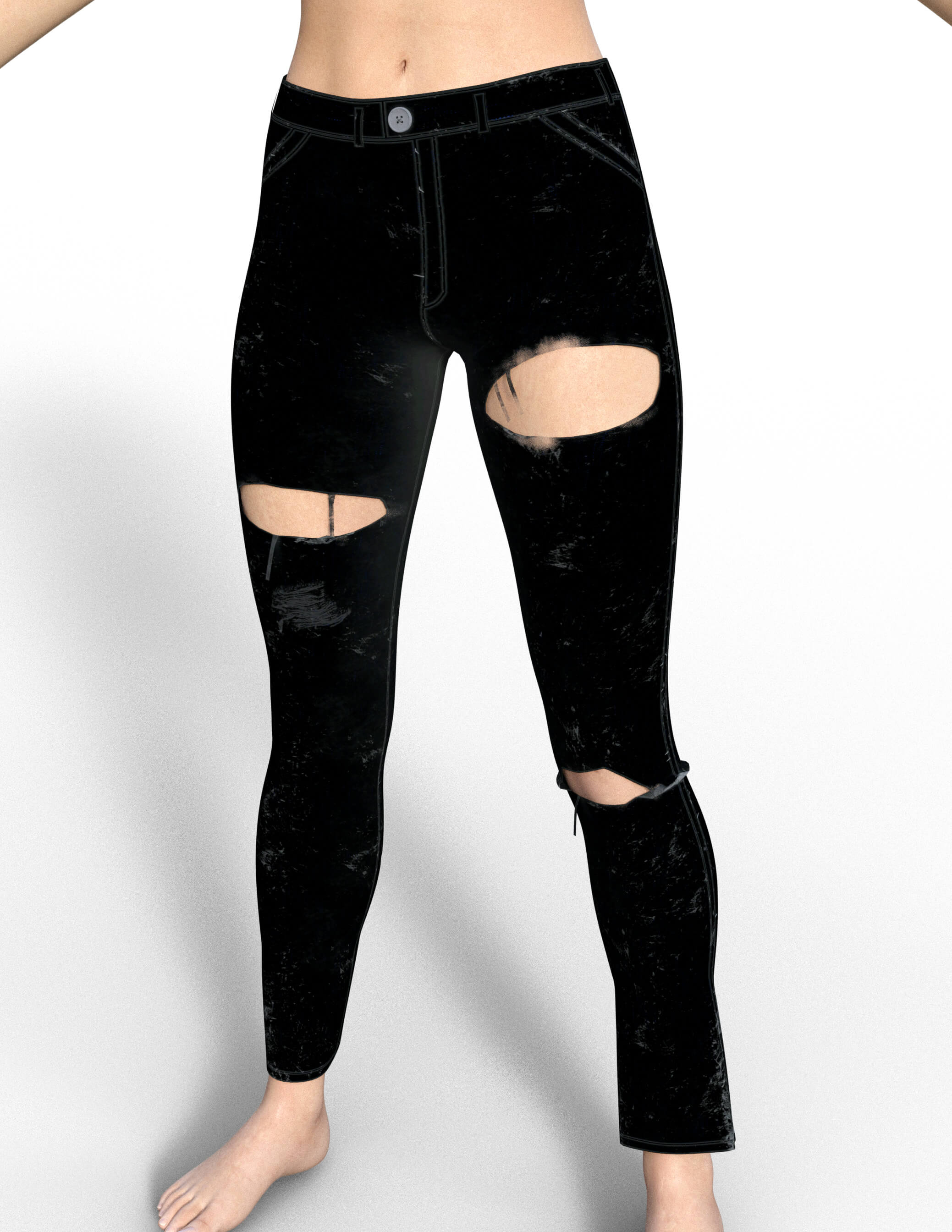 Ripped Jeans in 5 Different Colors for Genesis 8 Female - Daz Content ...