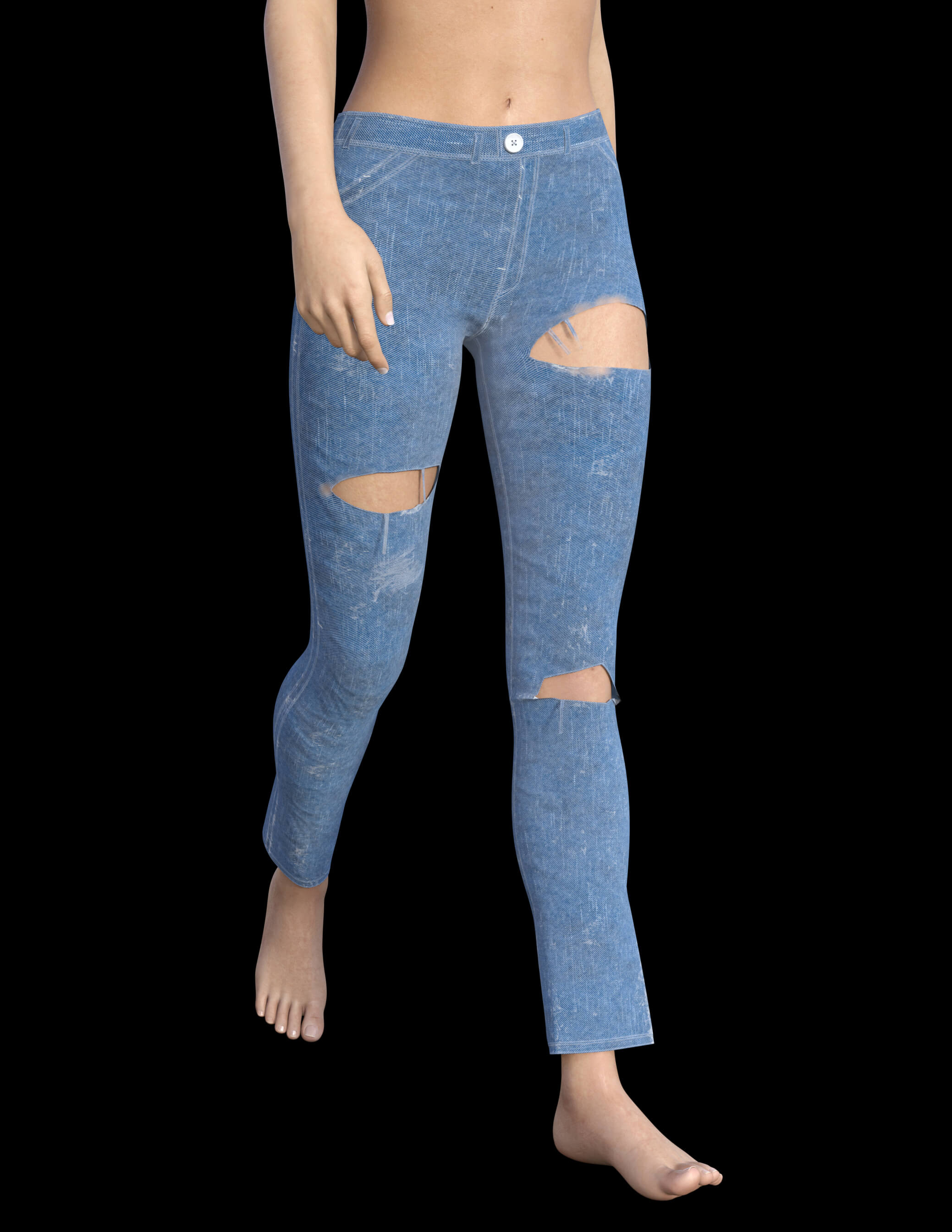 Ripped Jeans in 5 Different Colors for Genesis 8 Female - Daz Content ...
