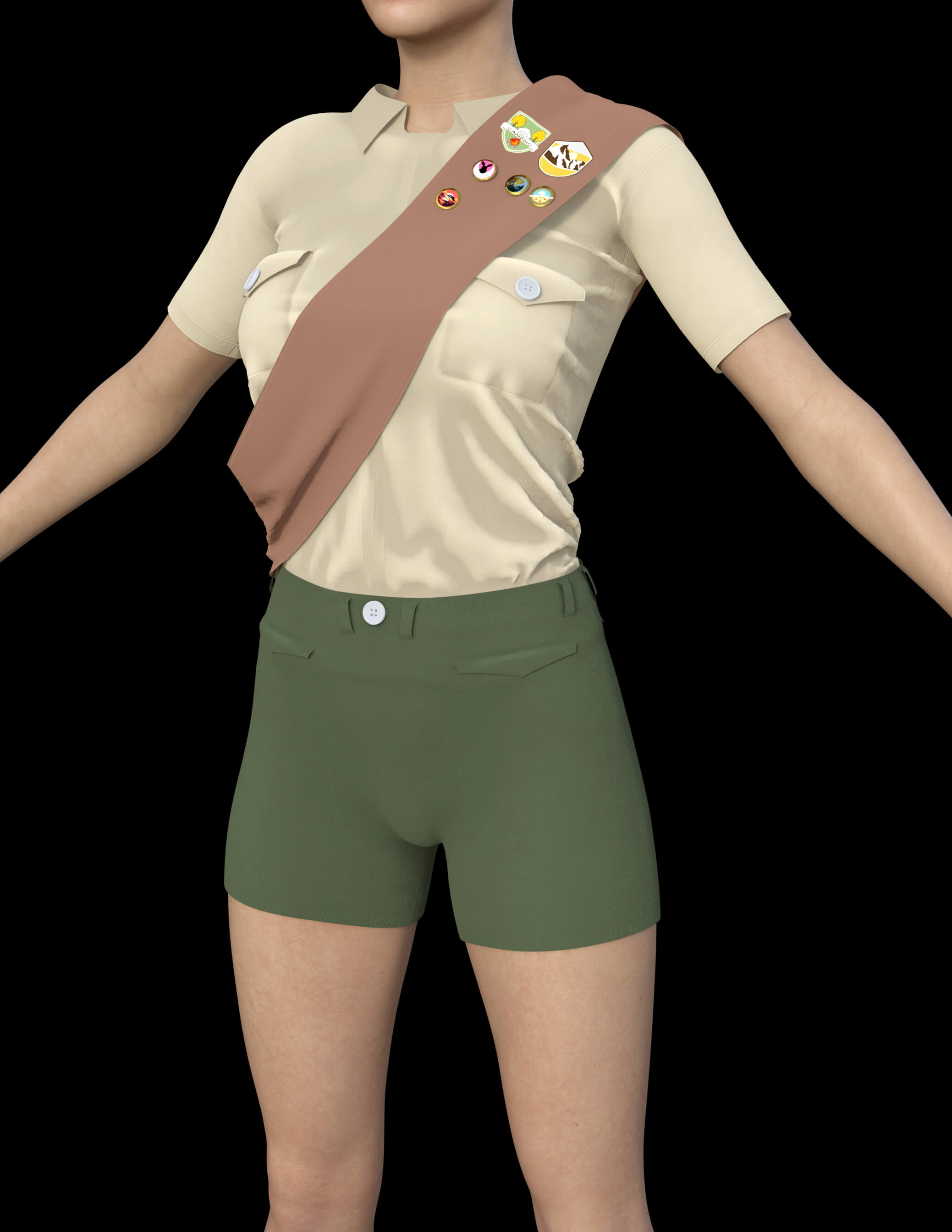 Scout Girl Uniform for Genesis 8 Female - Daz Content by RN95