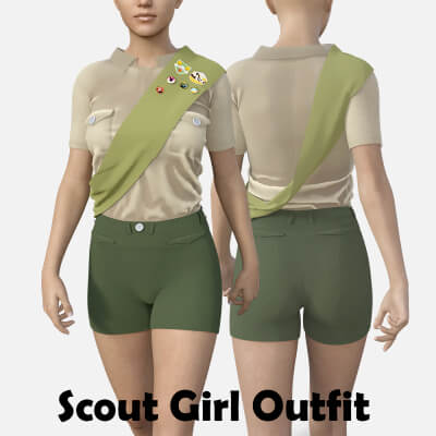 Scout Girl Uniform for Genesis 8 Female - Daz Content by RN95