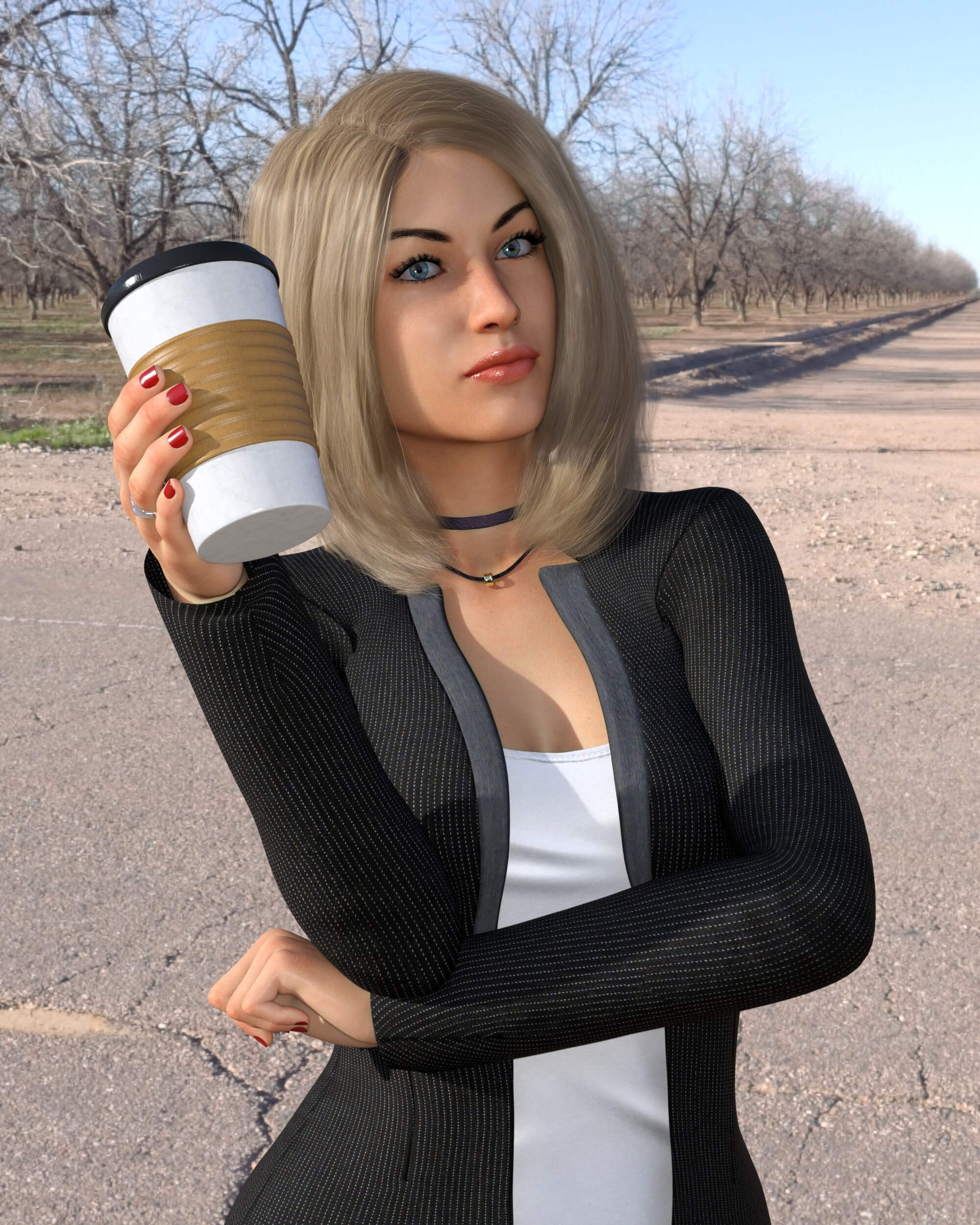 Blake - Coffee Day 3D Render, Digital Art by RNagao89