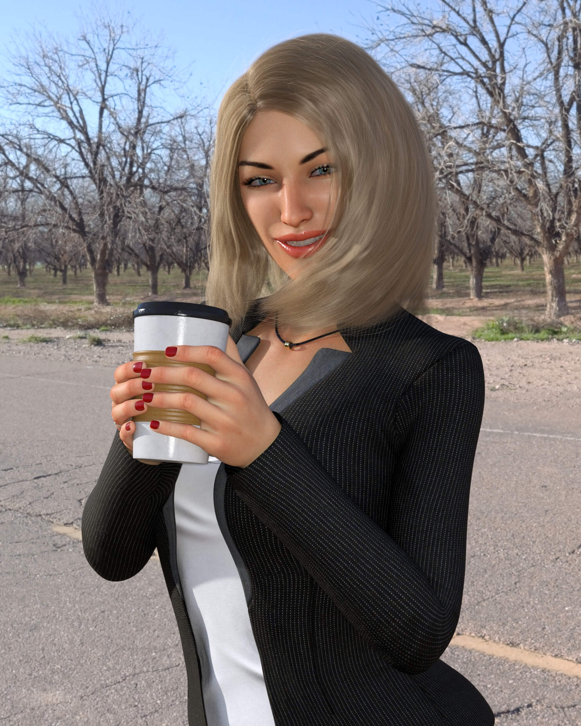 Blake - Coffee Day 3D Render, Digital Art by RNagao89