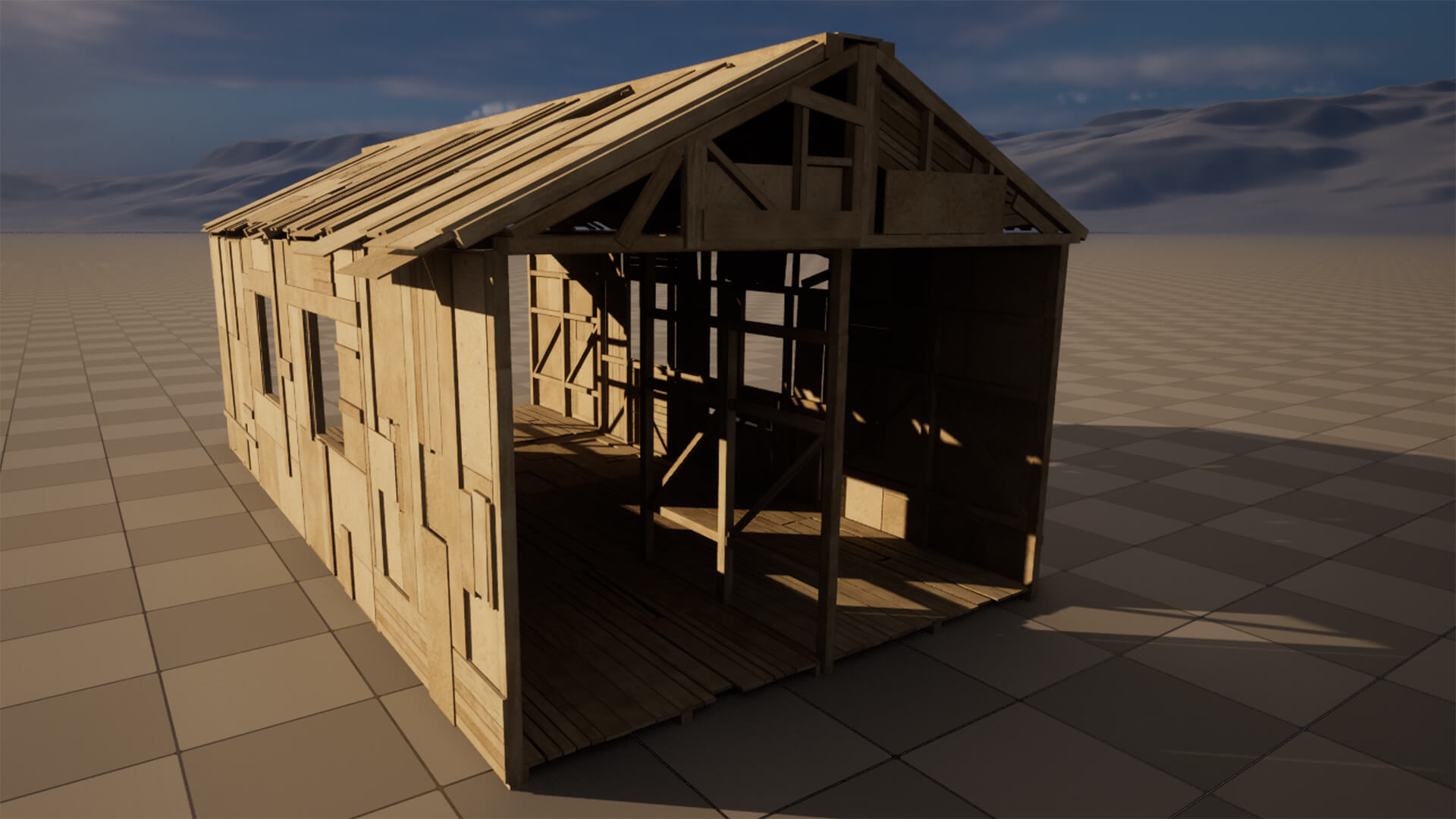 Slums Wood Plank Kit - 3D Model by Roa3d