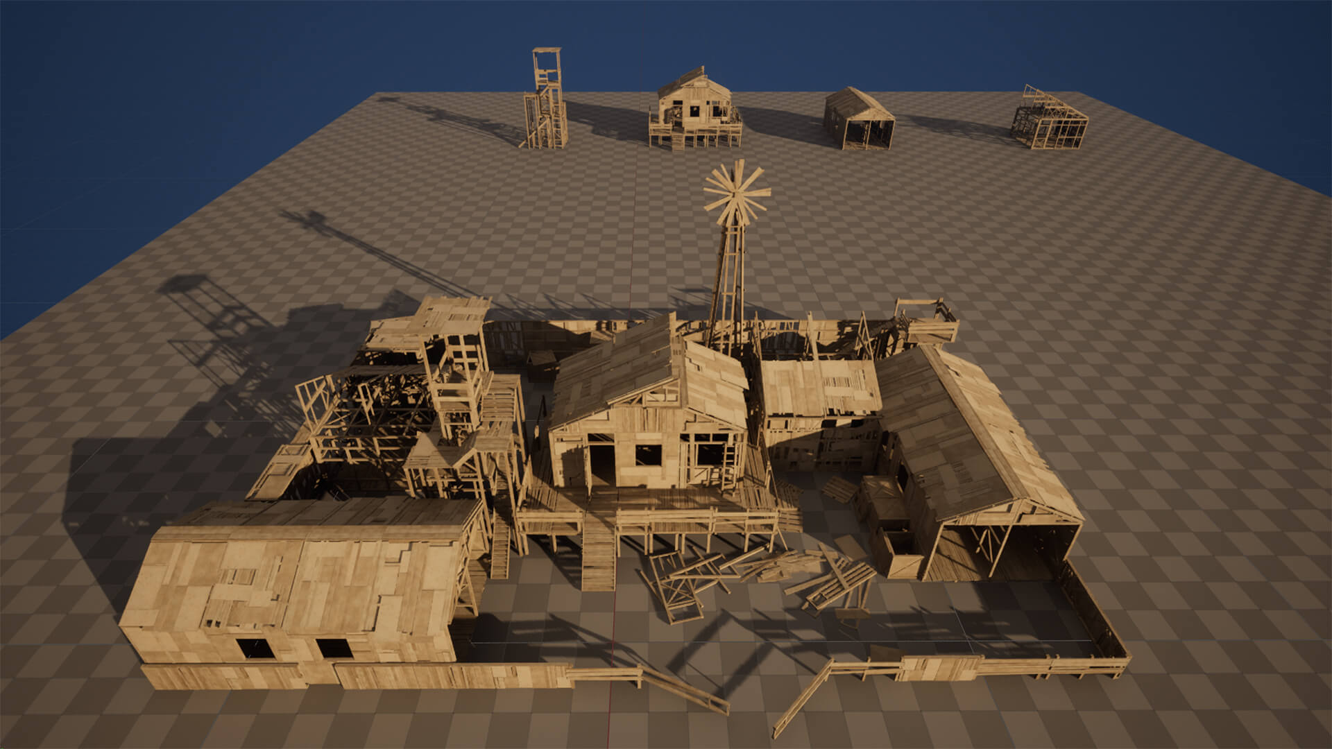 Slums Wood Plank Kit - 3D Model by Roa3d