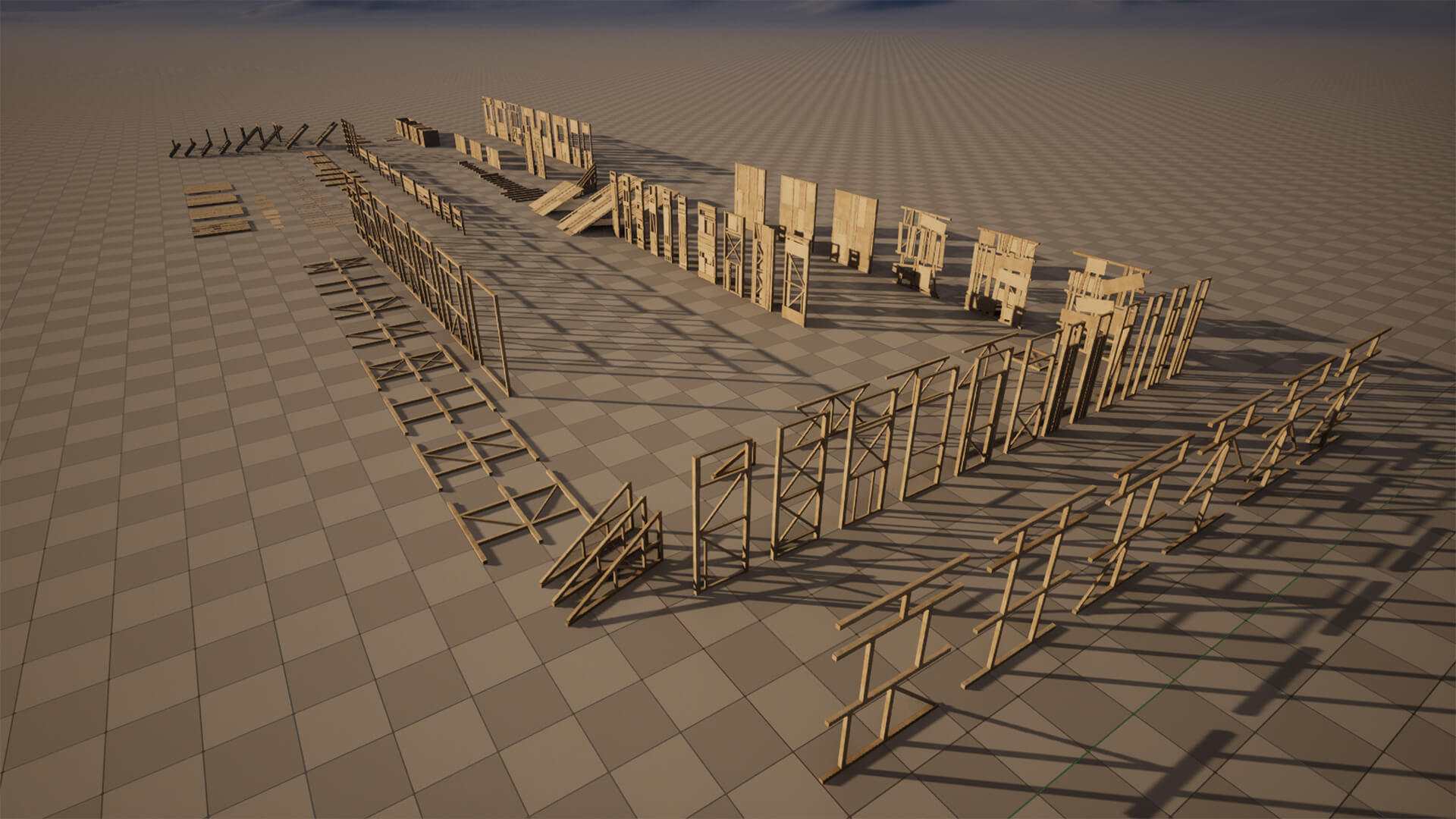 Slums Wood Plank Kit - 3D Model by Roa3d