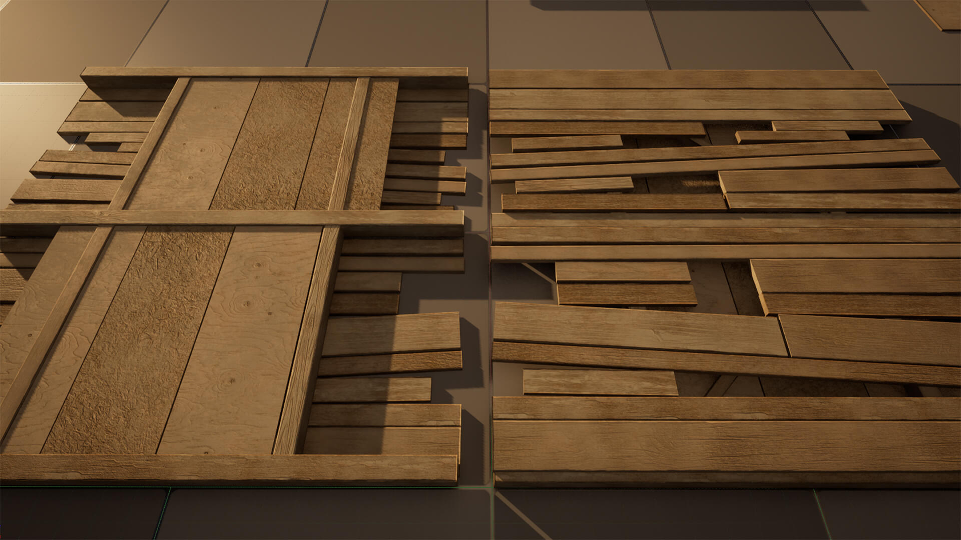 Slums Wood Plank Kit - 3D Model by Roa3d