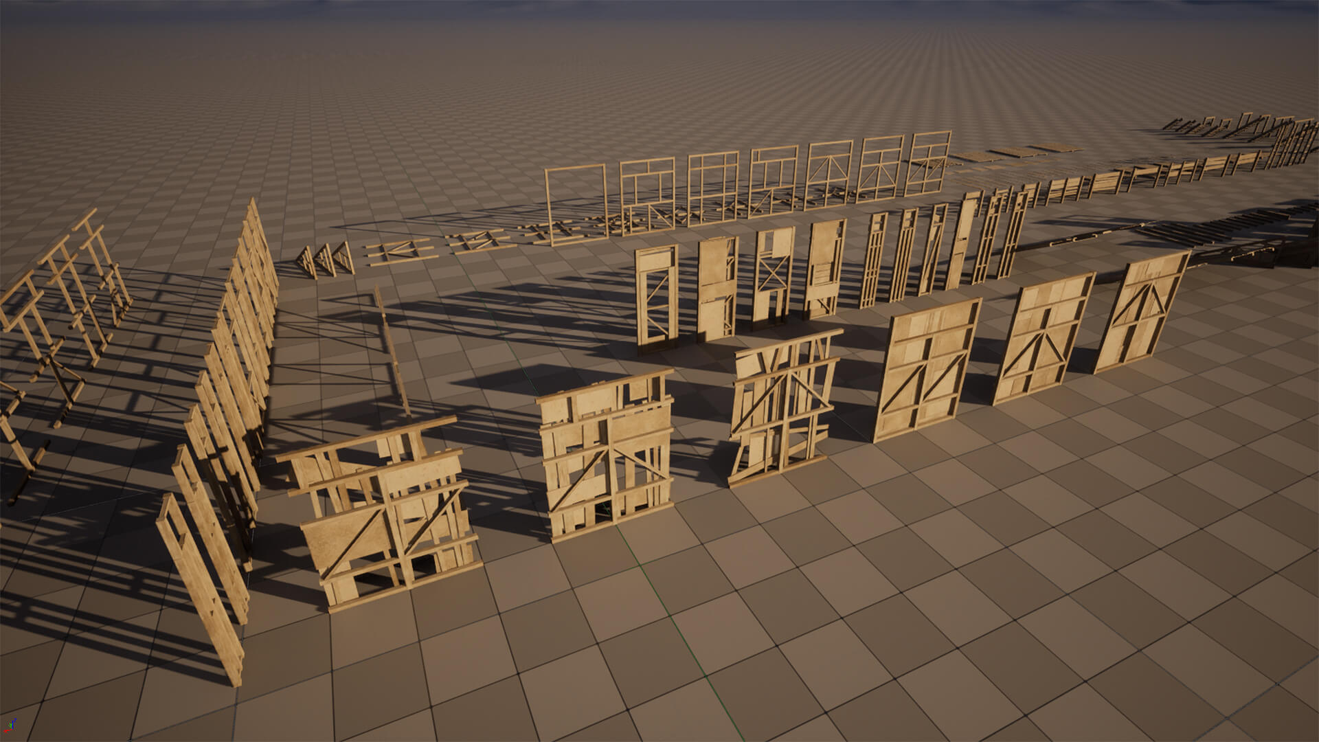 Slums Wood Plank Kit - 3D Model by Roa3d