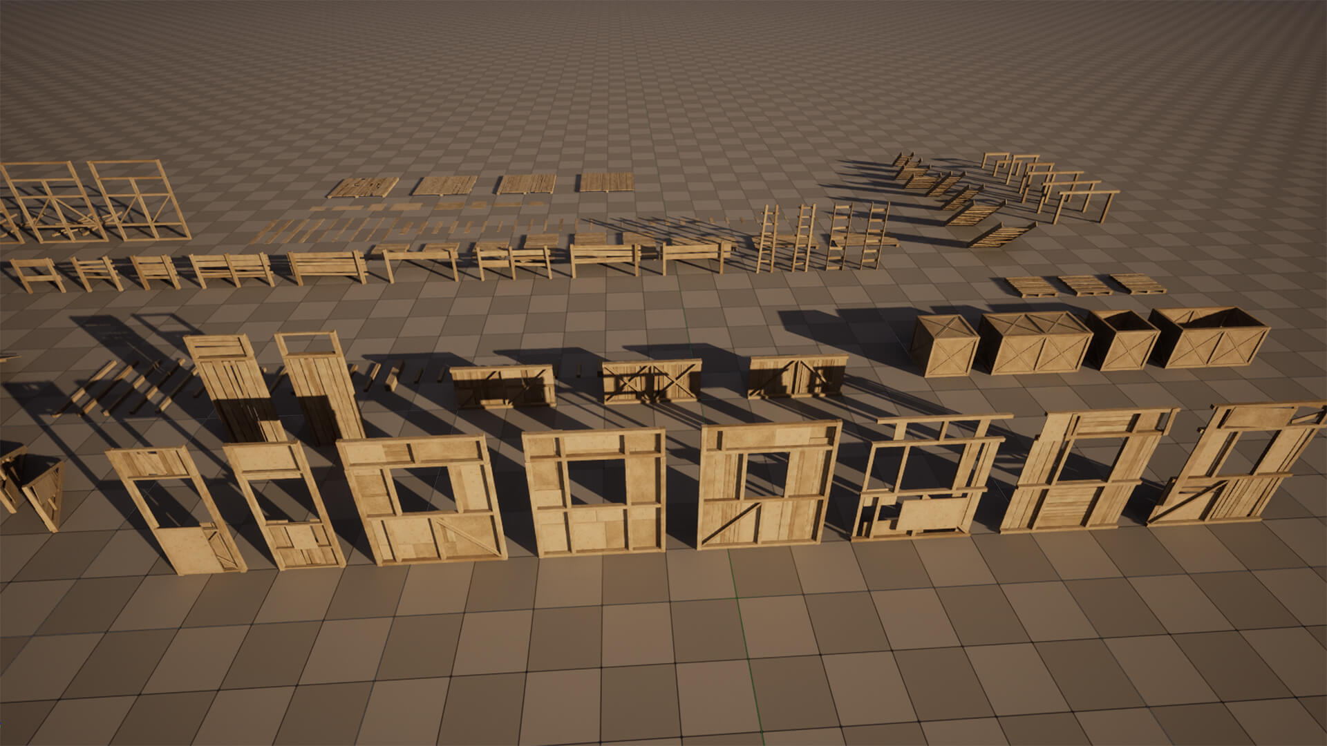 Slums Wood Plank Kit - 3D Model by Roa3d