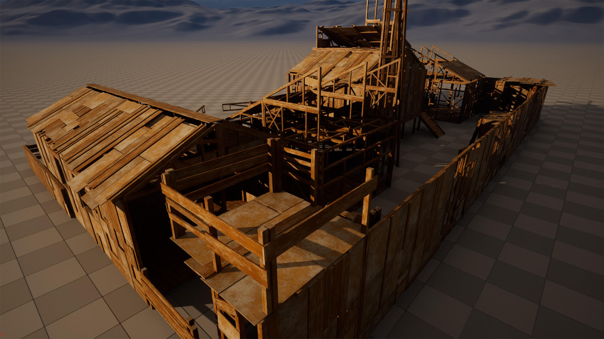 Slums Wood Plank Kit - 3D Model by Roa3d