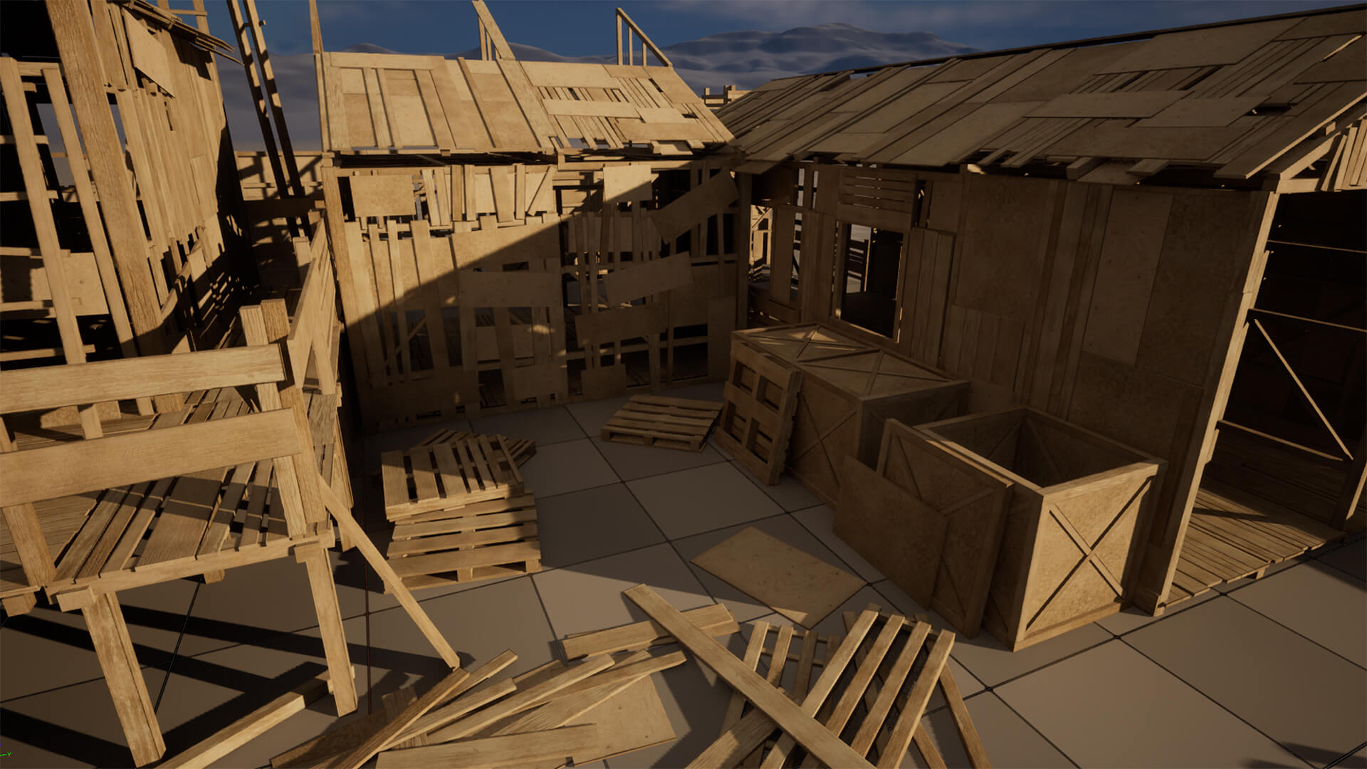 Slums Wood Plank Kit - 3D Model by Roa3d
