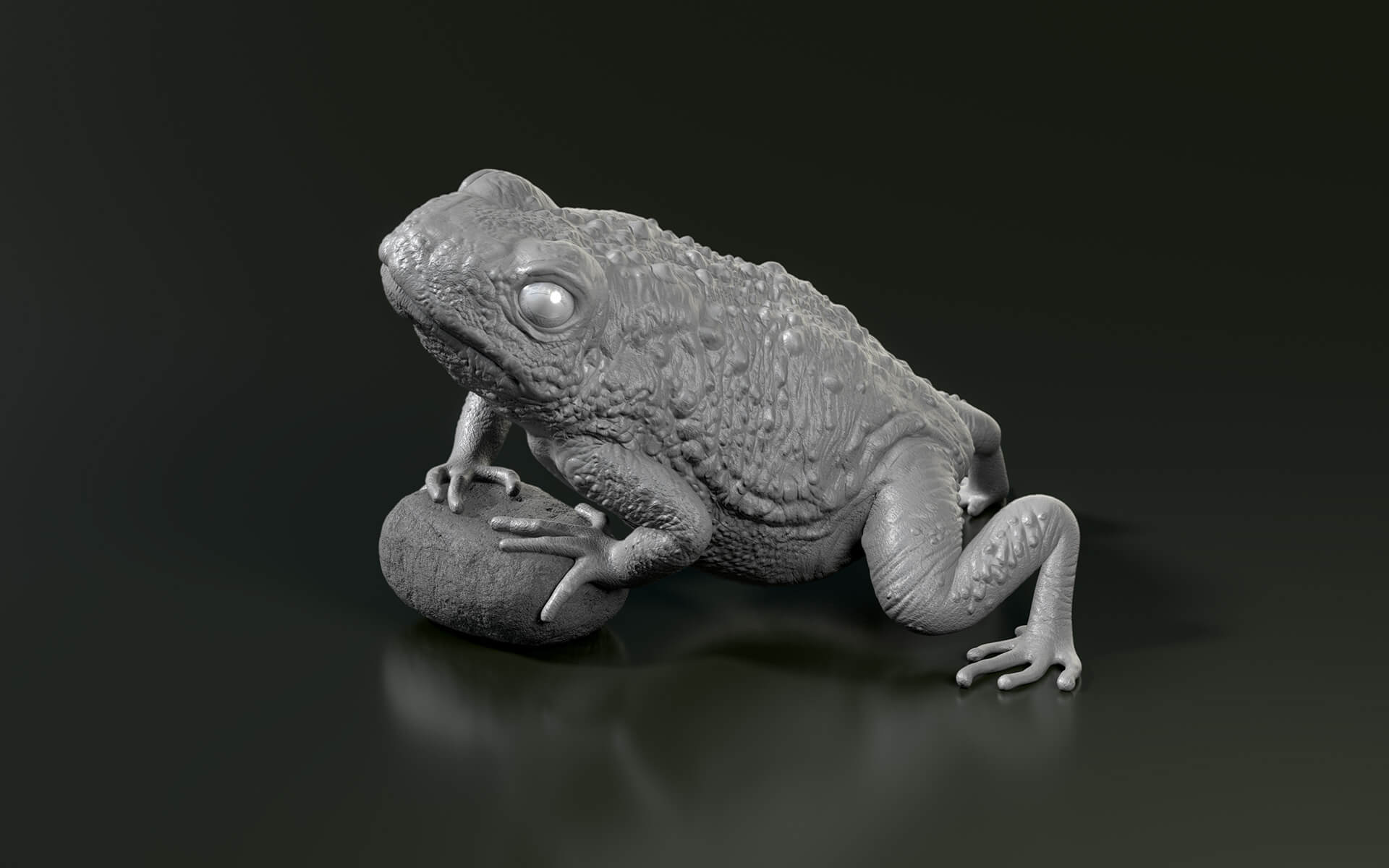 Red Toad 3D Render, Digital Art by RodaNa