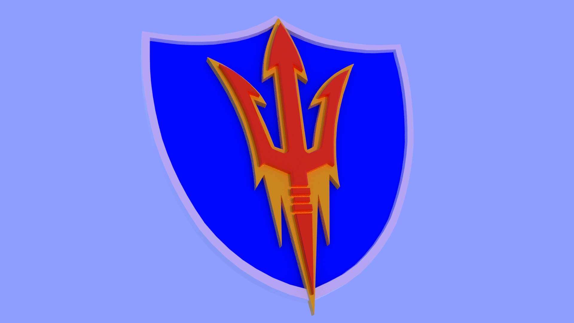 Arizona Sun Devils Shield logo - 3D Model by RogerDS