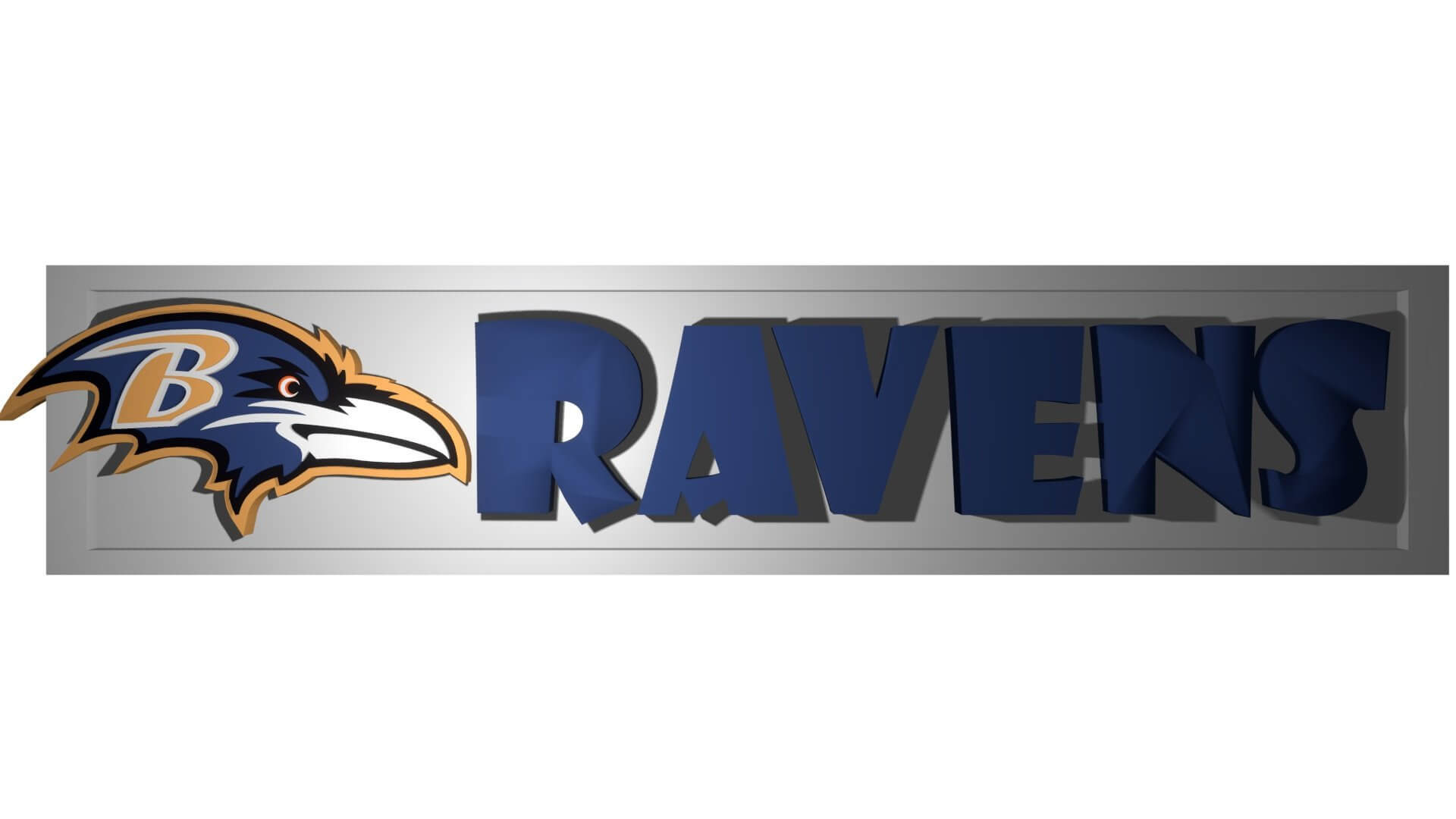 Baltimore Ravens Plate - 3D Model by RogerDS