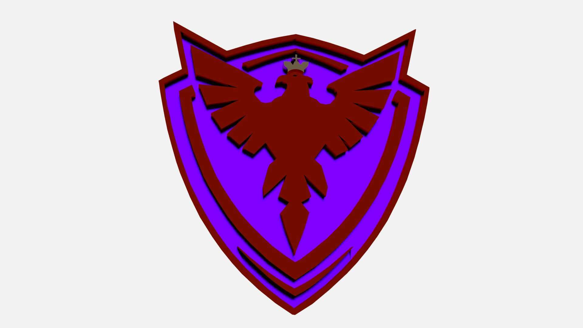 Bird on Shield - 3D Model by RogerDS