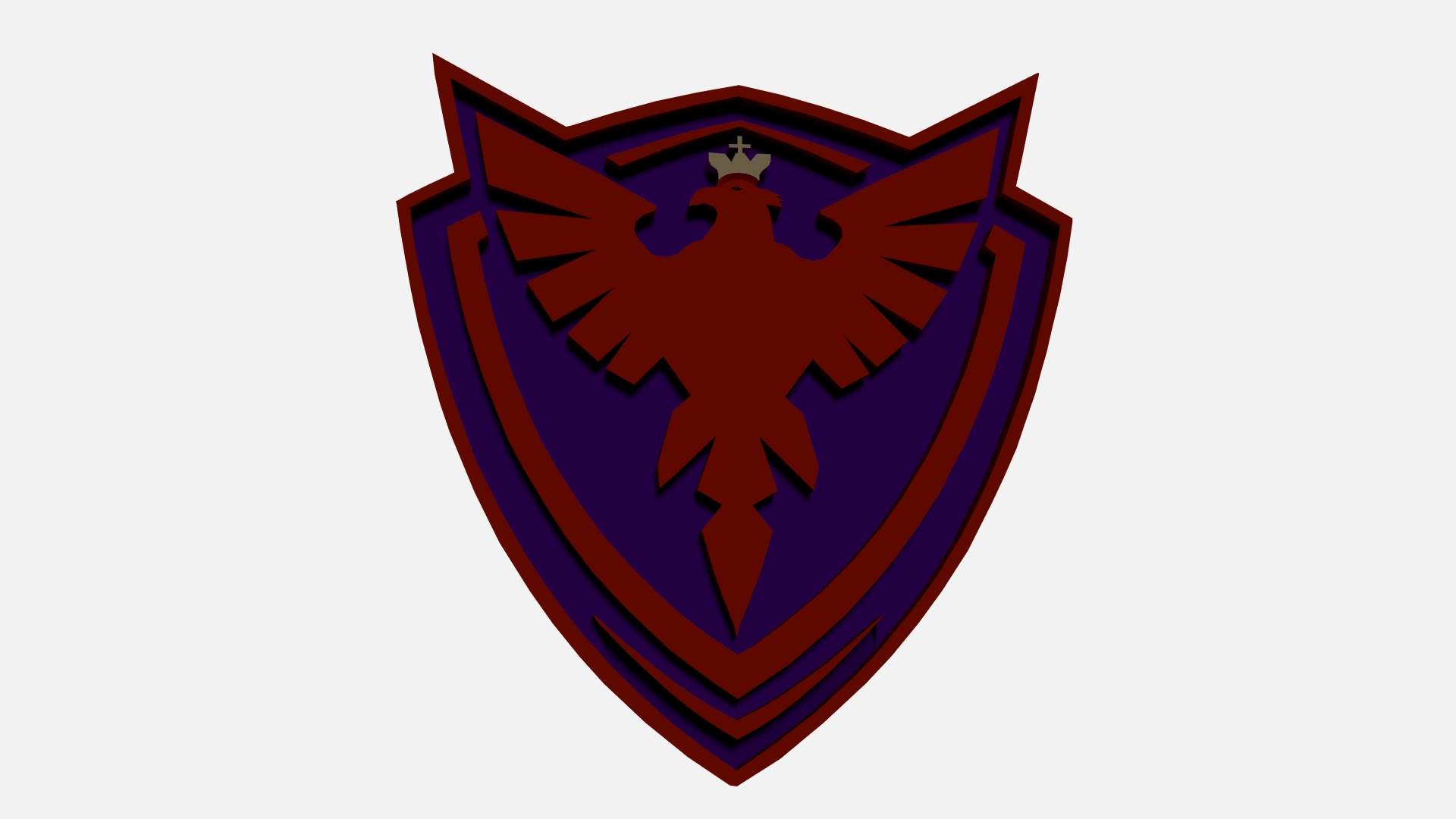 Bird on Shield - 3D Model by RogerDS