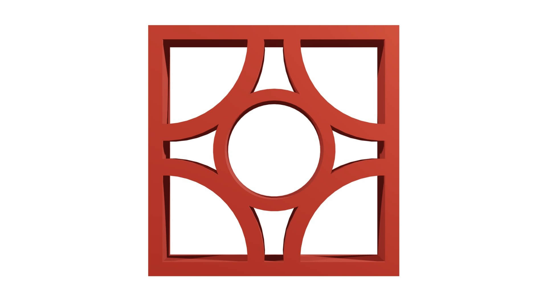 Brick Jaali Block Design Square - 3D Model by RogerDS