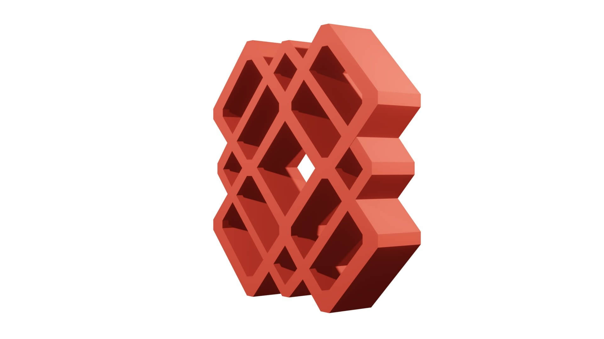 Brick Jaali Design Diamond Within Diamond - 3D Model by RogerDS