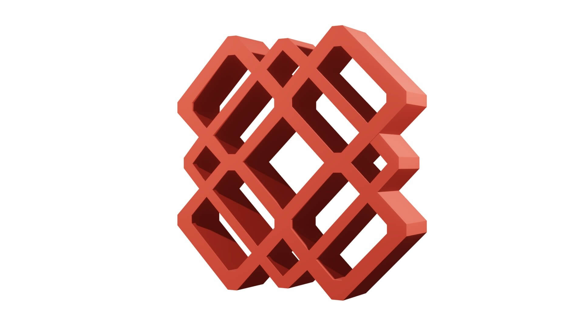 Brick Jaali Design Diamond Within Diamond - 3D Model by RogerDS