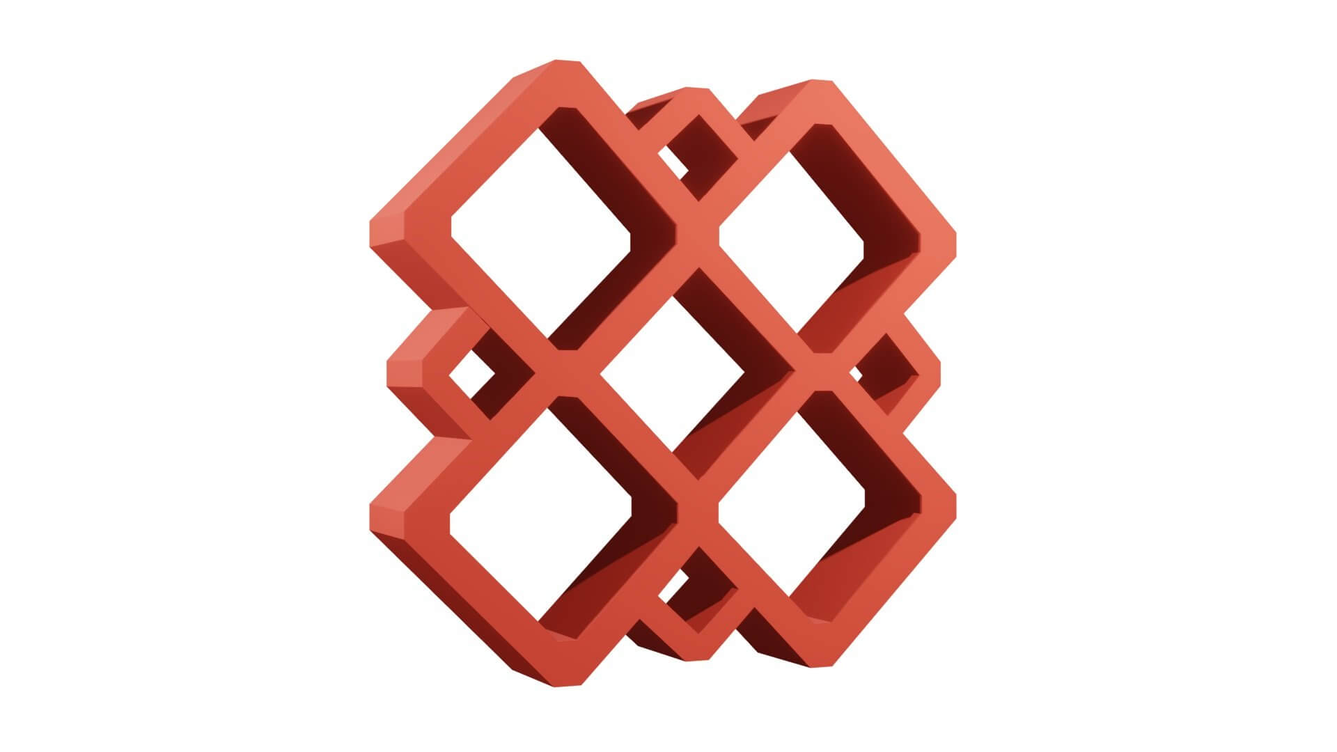 Brick Jaali Diamond 9 - 3D Model by RogerDS