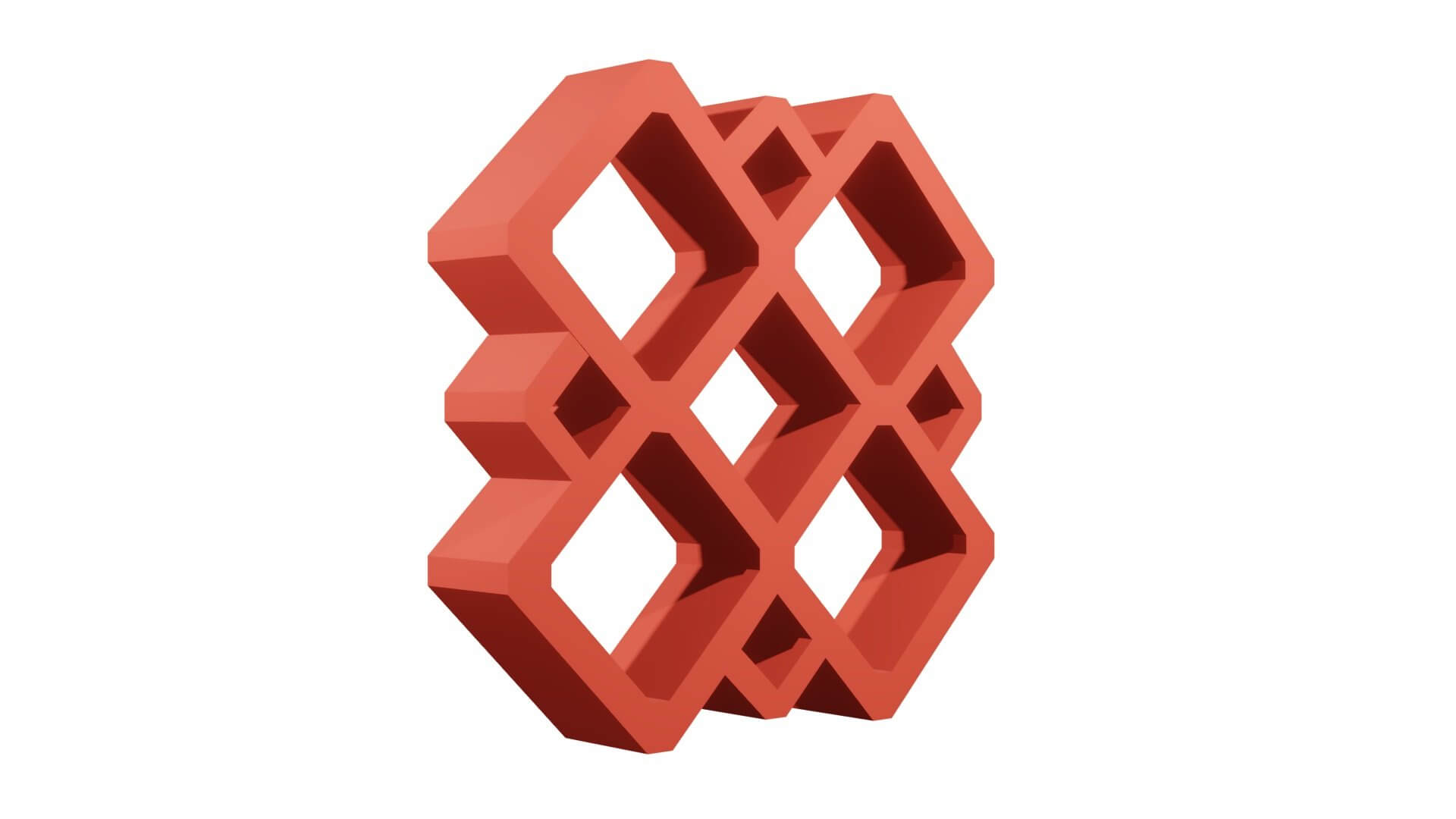 Brick Jaali Diamond 9 - 3D Model by RogerDS