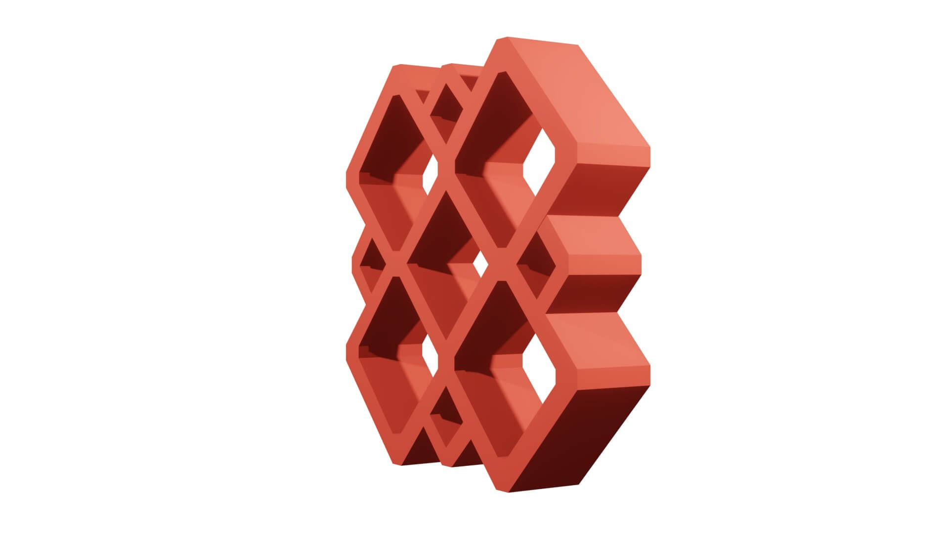 Brick Jaali Diamond 9 - 3D Model by RogerDS