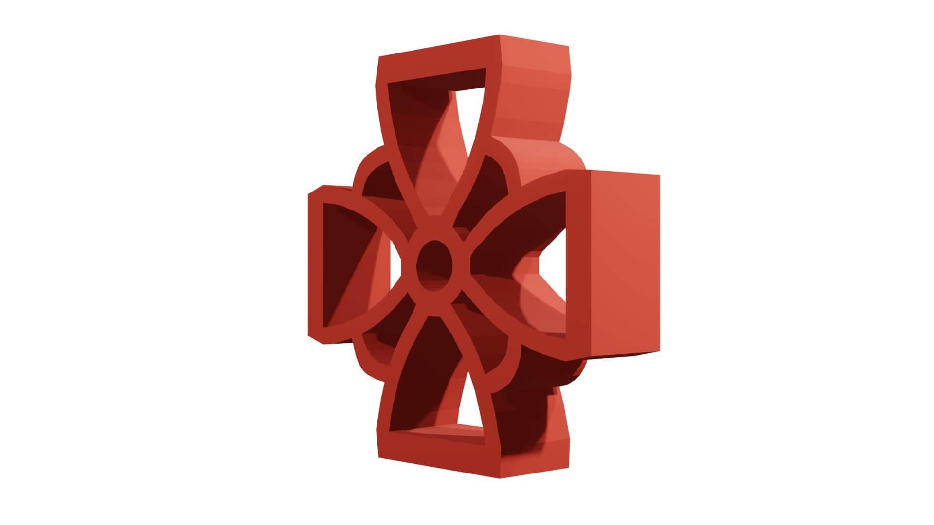 Brick Jaali Flower Open Design - 3D Model by RogerDS