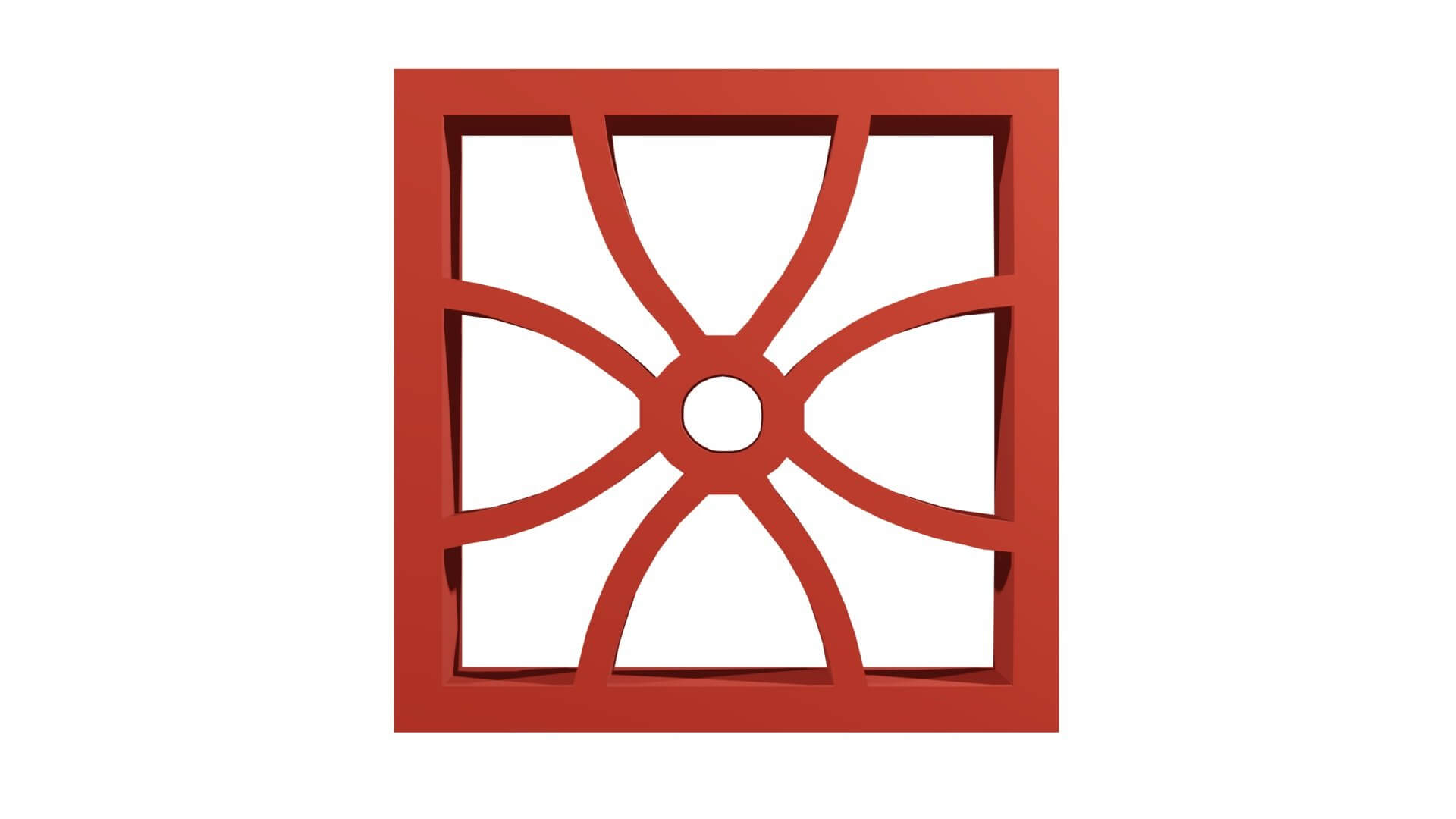 Brick Jaali Flower - 3D Model by RogerDS