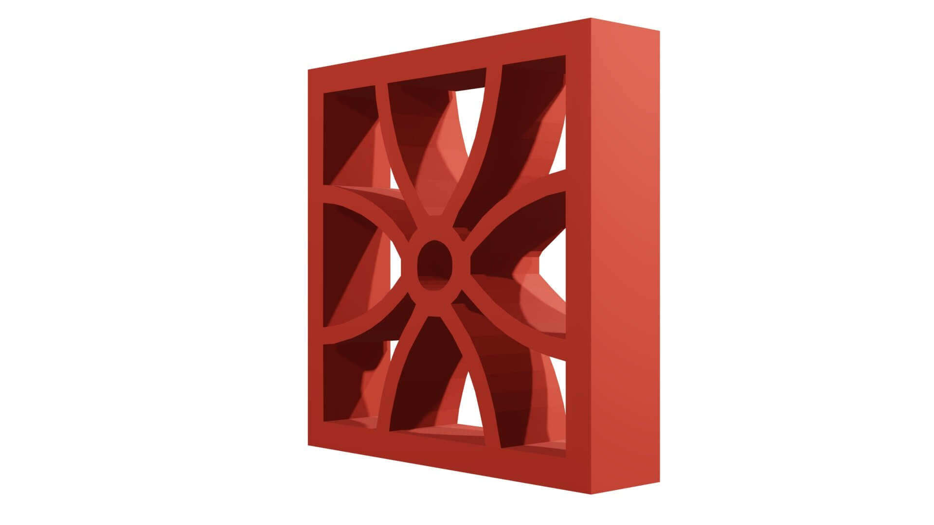 Brick Jaali Flower - 3D Model by RogerDS