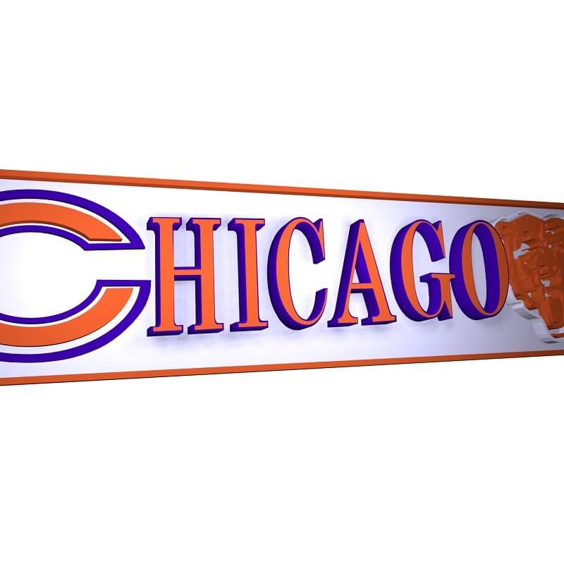 Chicago Banner 3 - 3D Model by RogerDS