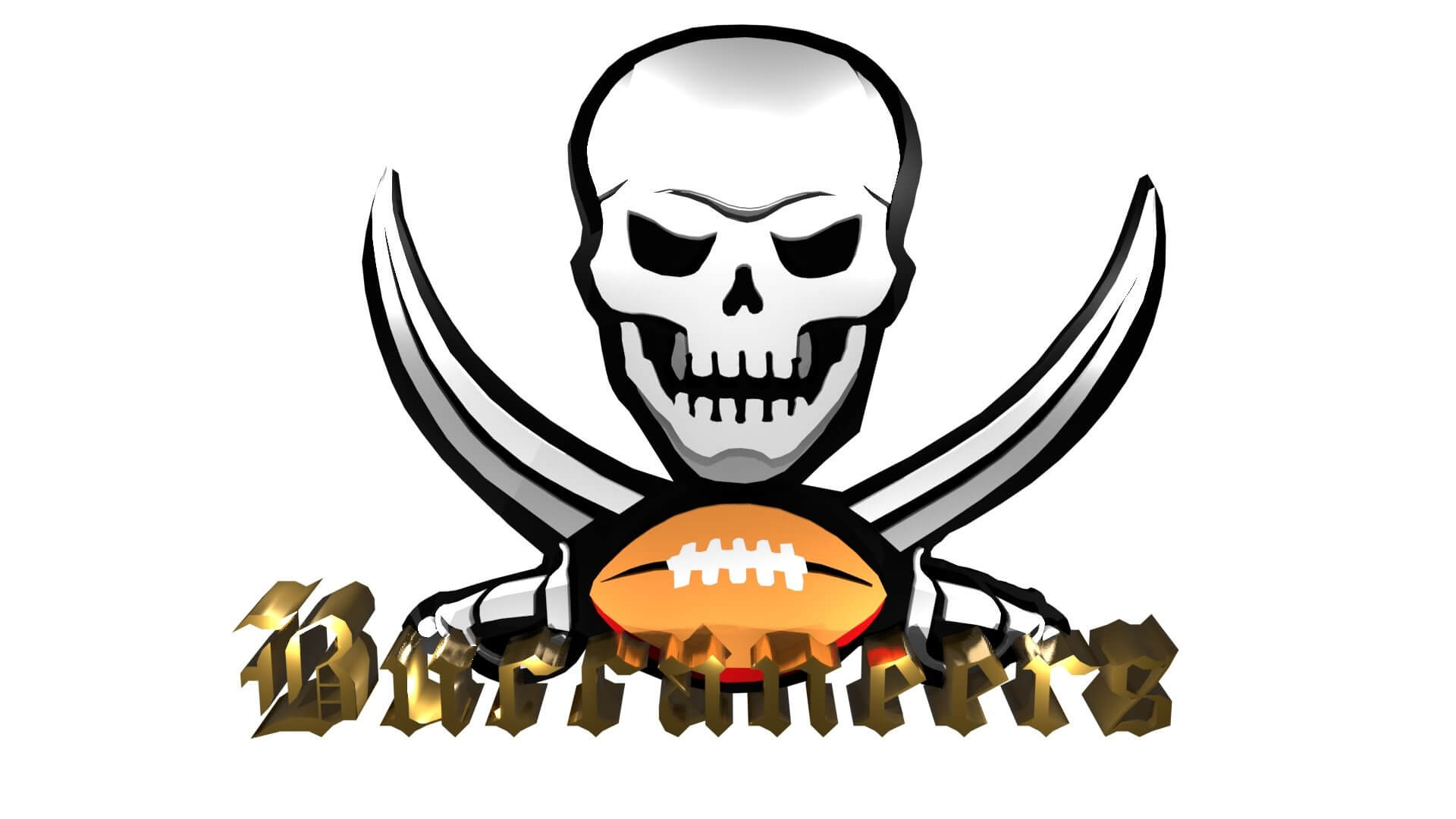 Buccaneers, Tampa Bay logo 3D Render, Digital Art by RogerDS