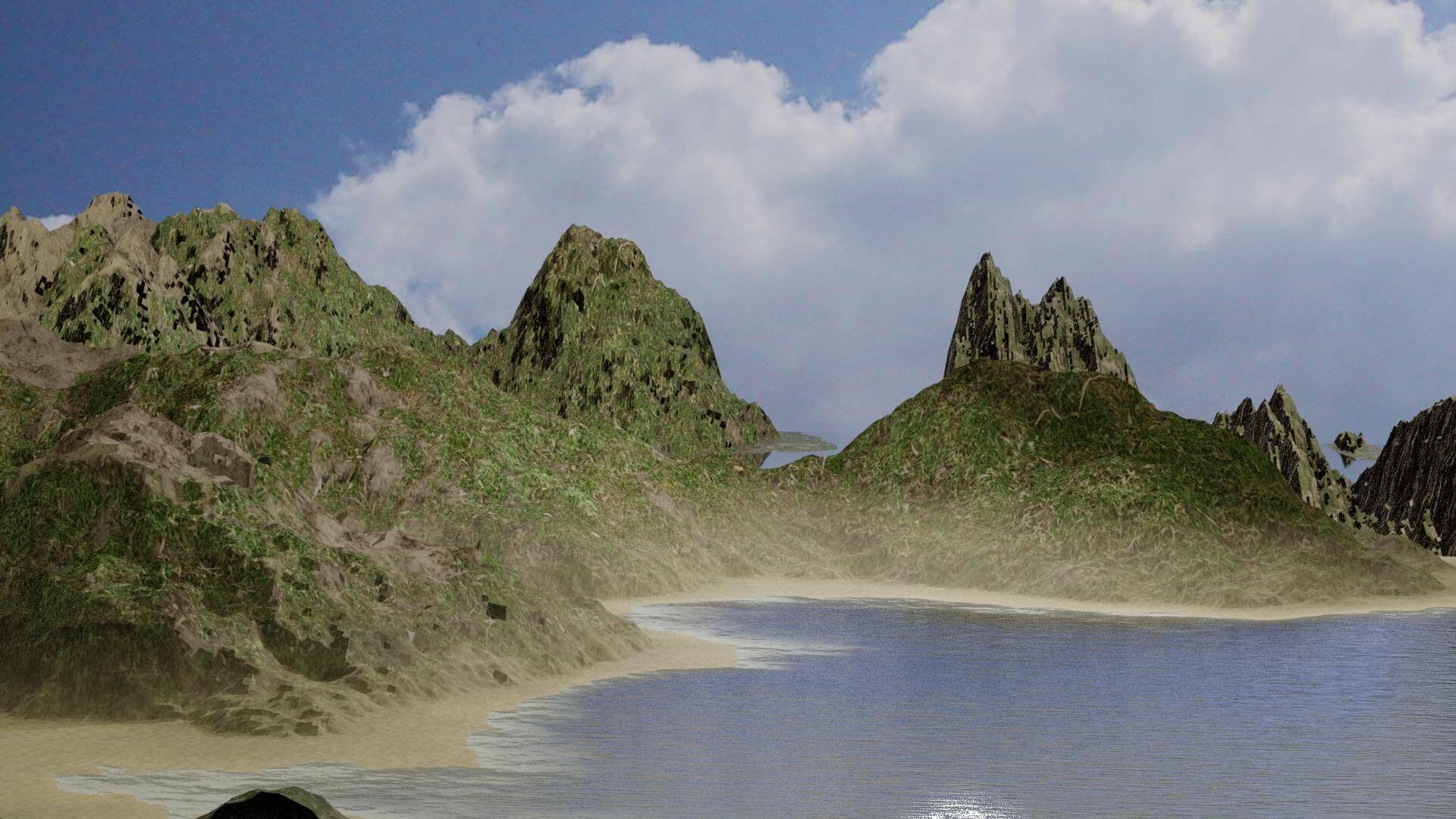 Displacement Scene 3D Render, Digital Art by RogerDS