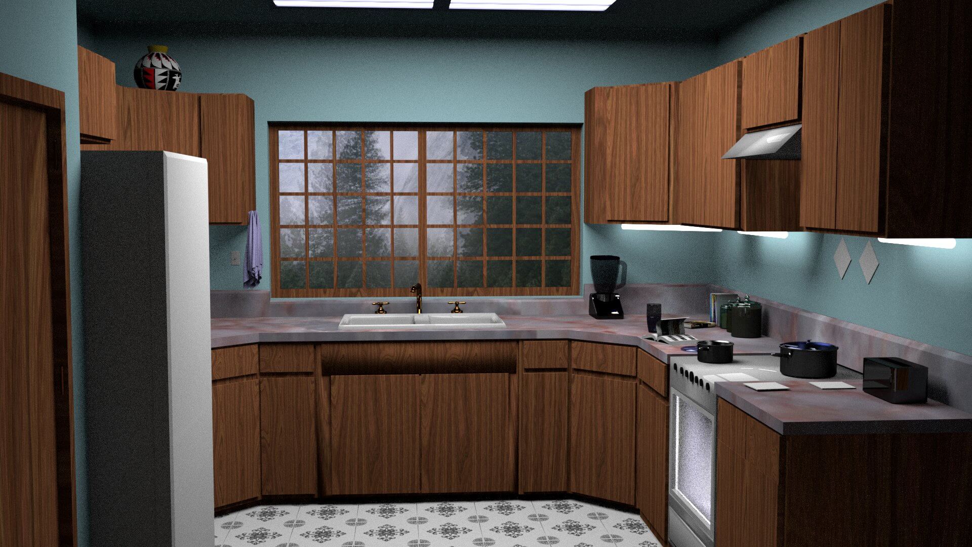Kitchen model 3D Render, Digital Art by RogerDS