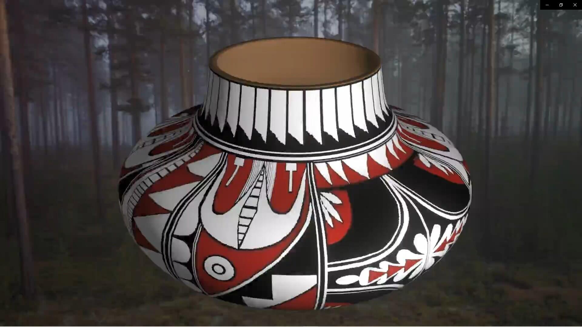 Native American pottery 7 3D Render, Digital Art by RogerDS