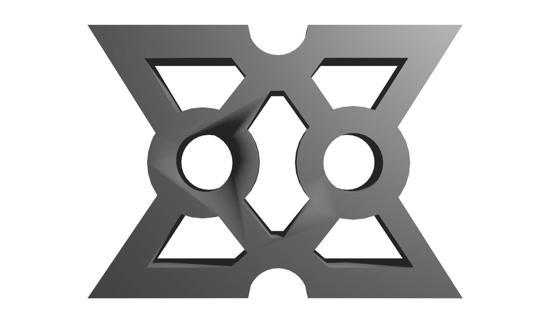 Jaali Block Circle Square Design - 3D Model by RogerDS