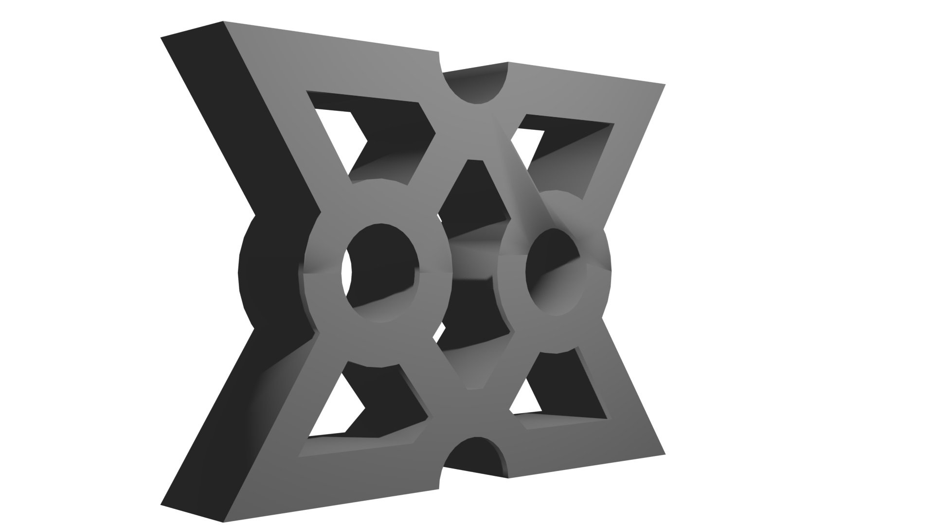 Jaali Block Circle Square Design - 3D Model by RogerDS