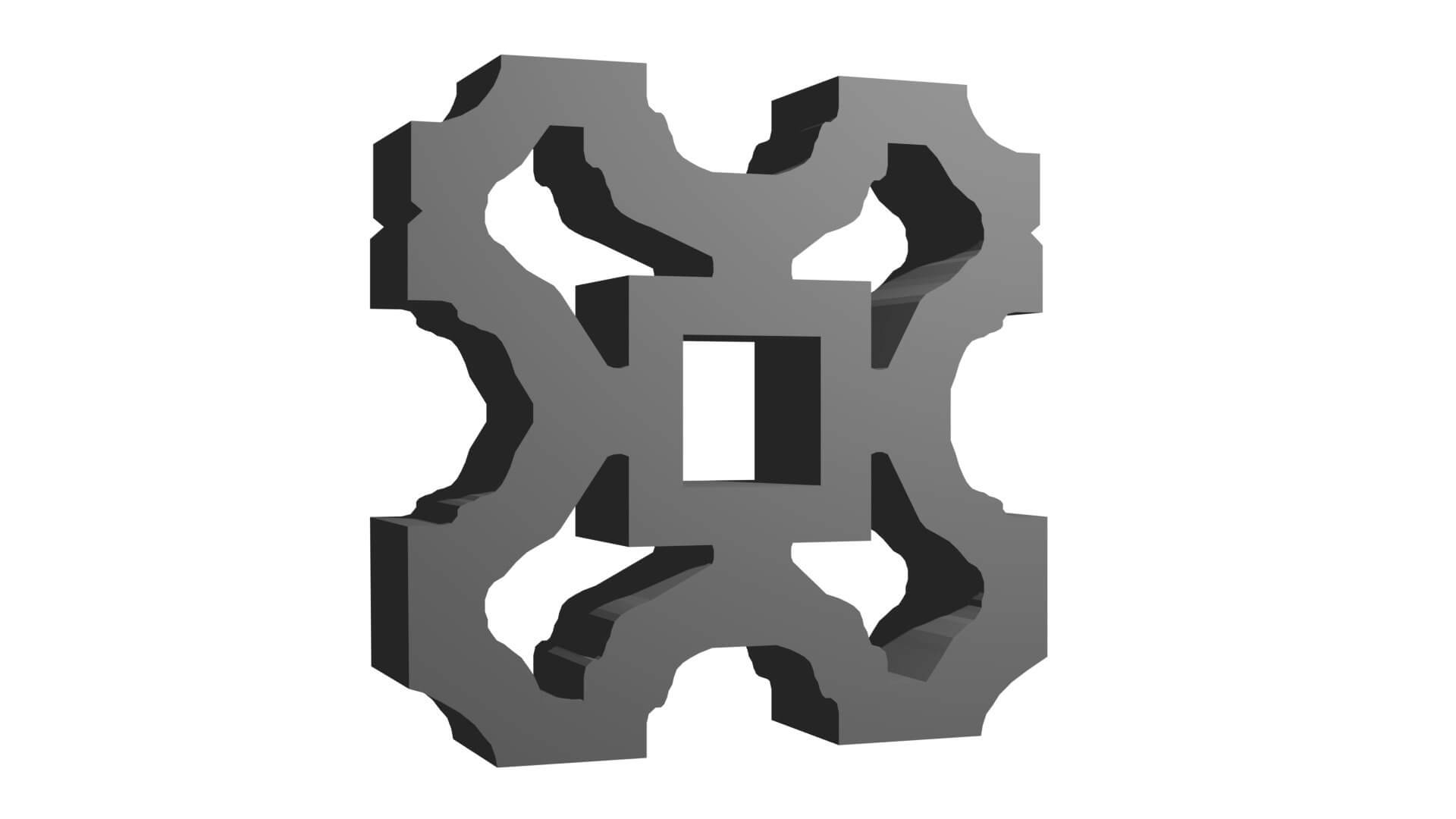 Jaali Block Fancy 2 - 3D Model by RogerDS