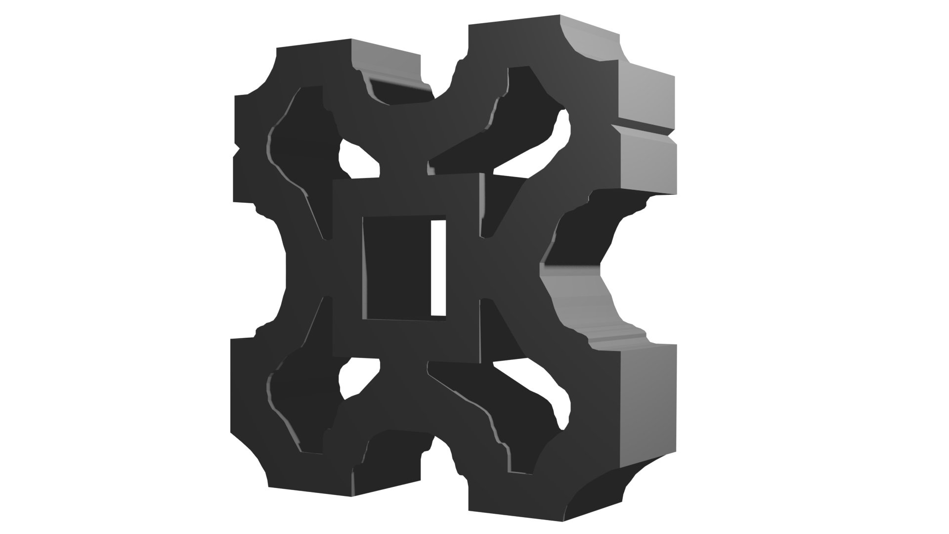 Jaali Block Fancy 2 - 3D Model by RogerDS