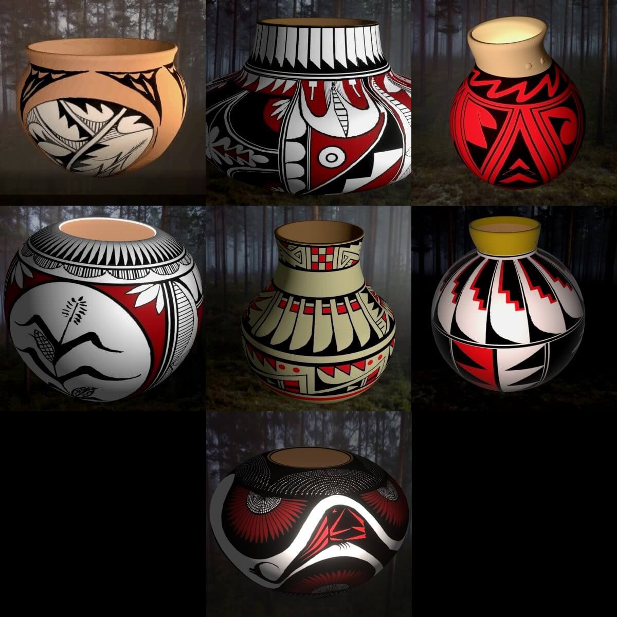 Native American Pottery Art by RogerDS