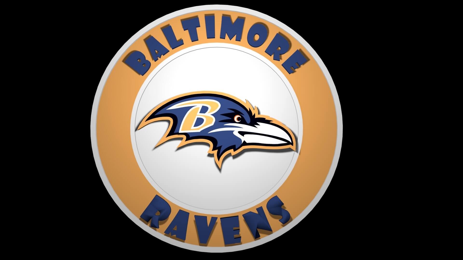 Baltimore Ravens Circular Logo - 3D Model by RogerDS