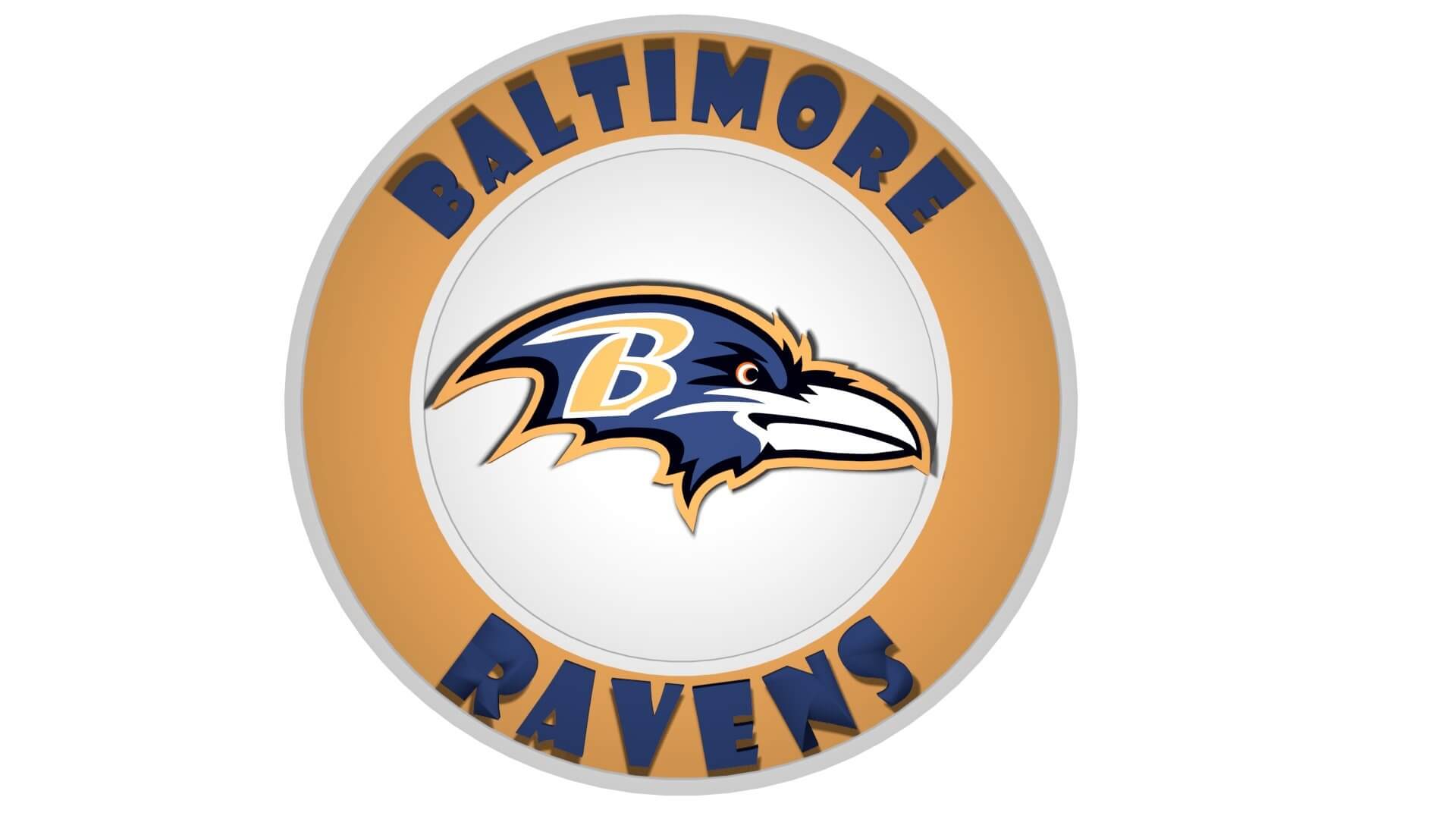 Baltimore Ravens Circular Logo - 3D Model by RogerDS