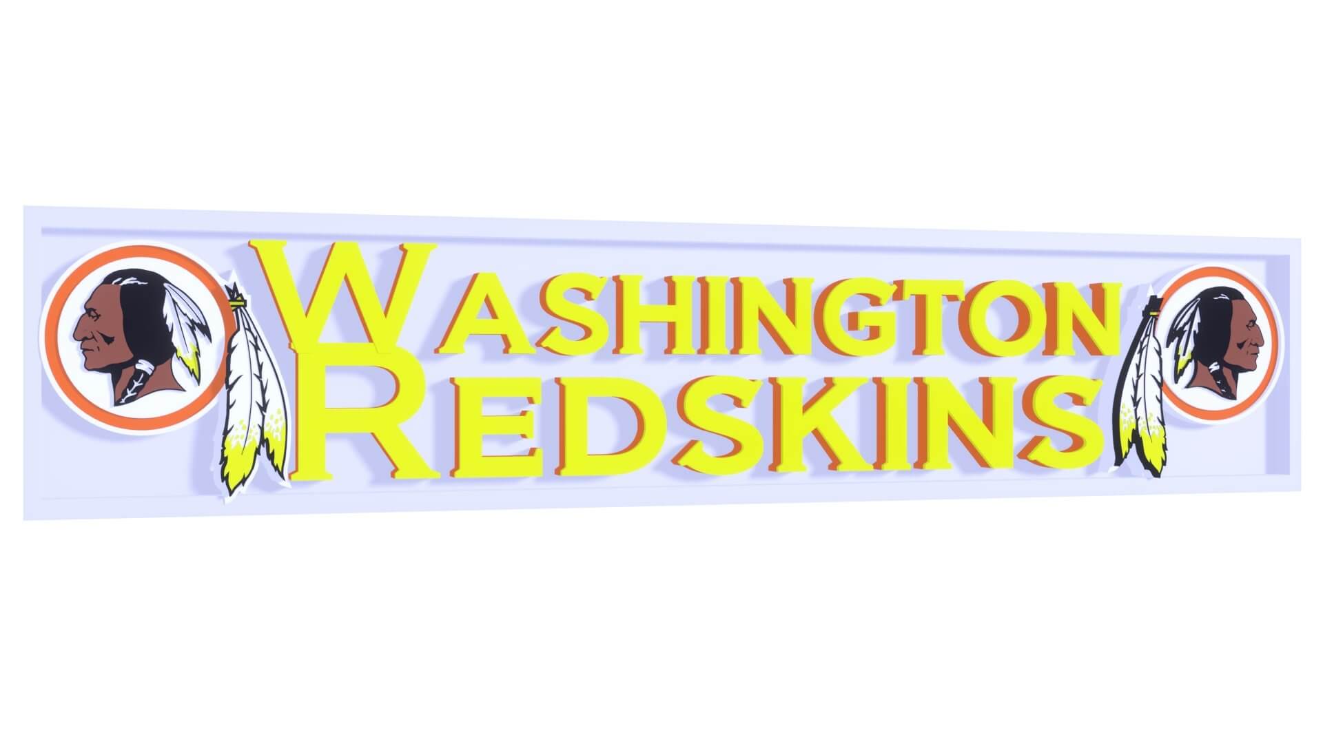 Redskins Logo Plate - 3D Model by RogerDS
