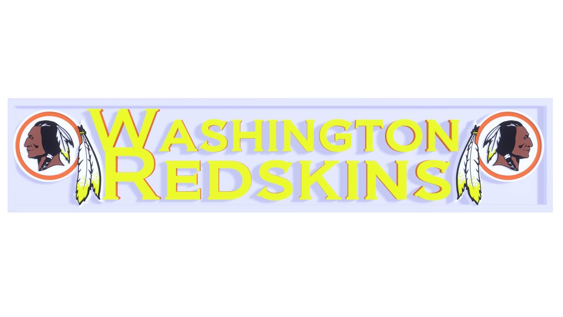 Redskins Logo Plate - 3D Model by RogerDS