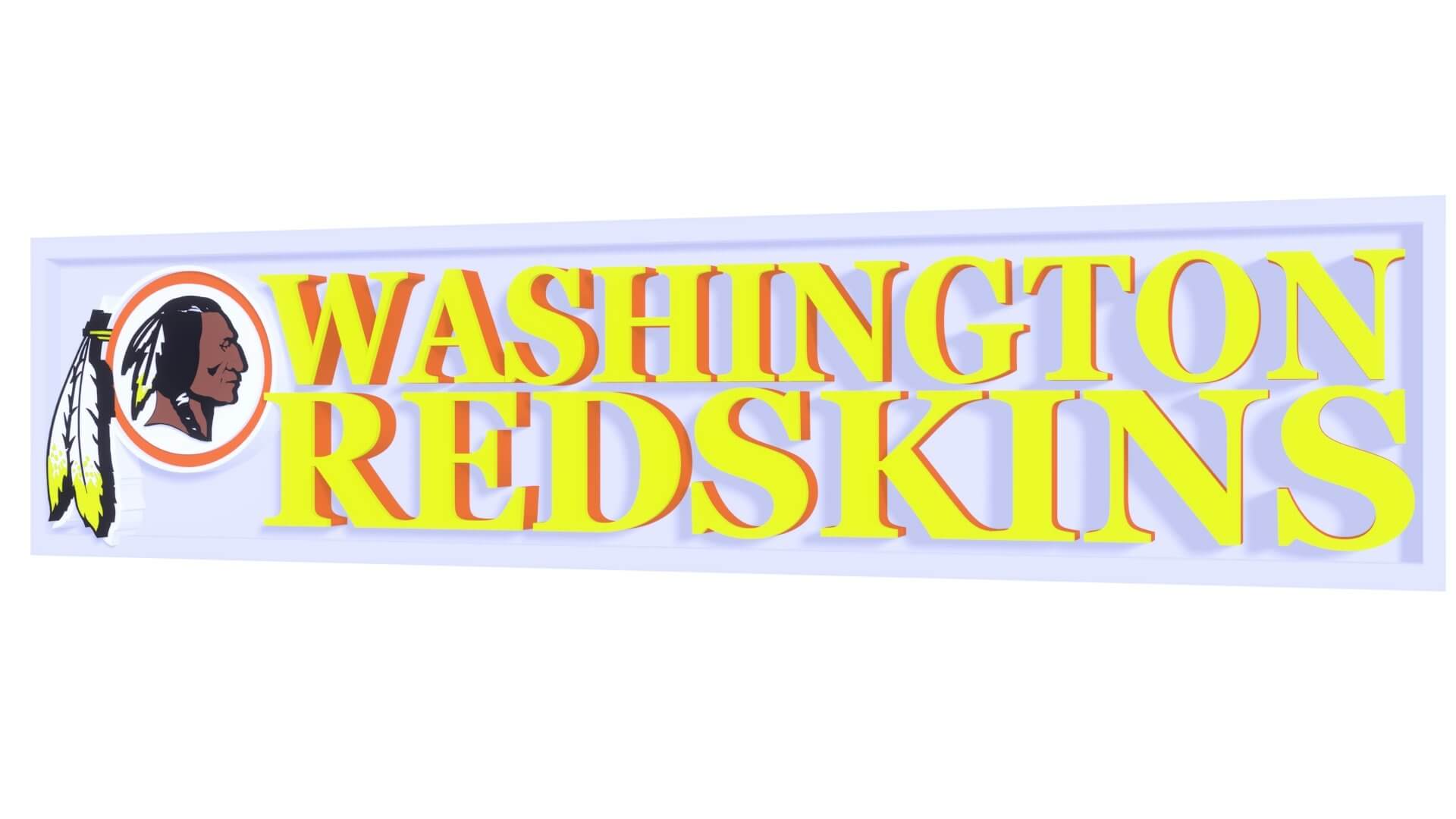 Redskins Logo Plate - 3D Model by RogerDS